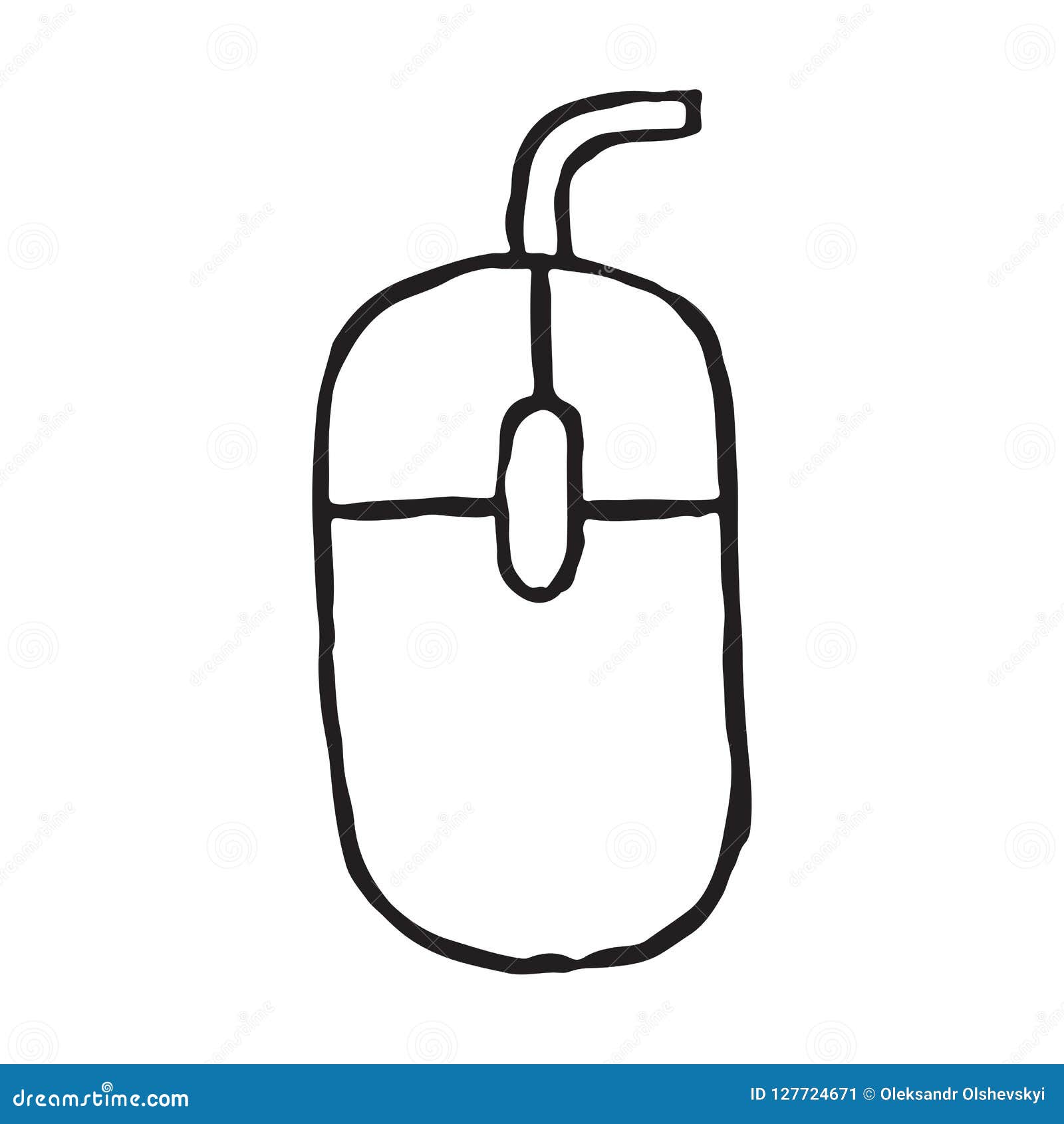 Computer Mouse Storage Doodle Icon Stock Vector - Illustration of ...