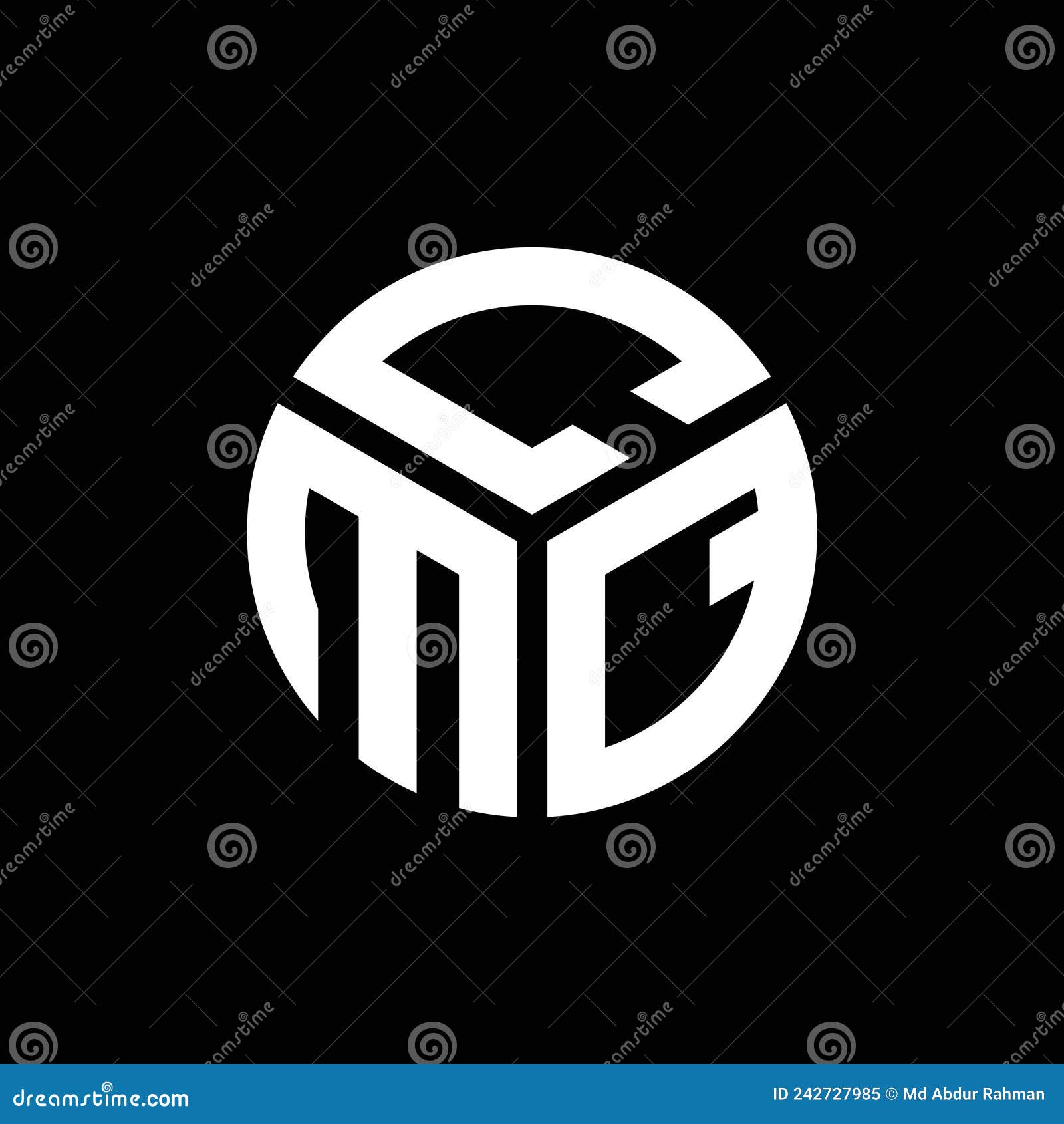 CMQ Letter Logo Design on Black Background. CMQ Creative Initials ...
