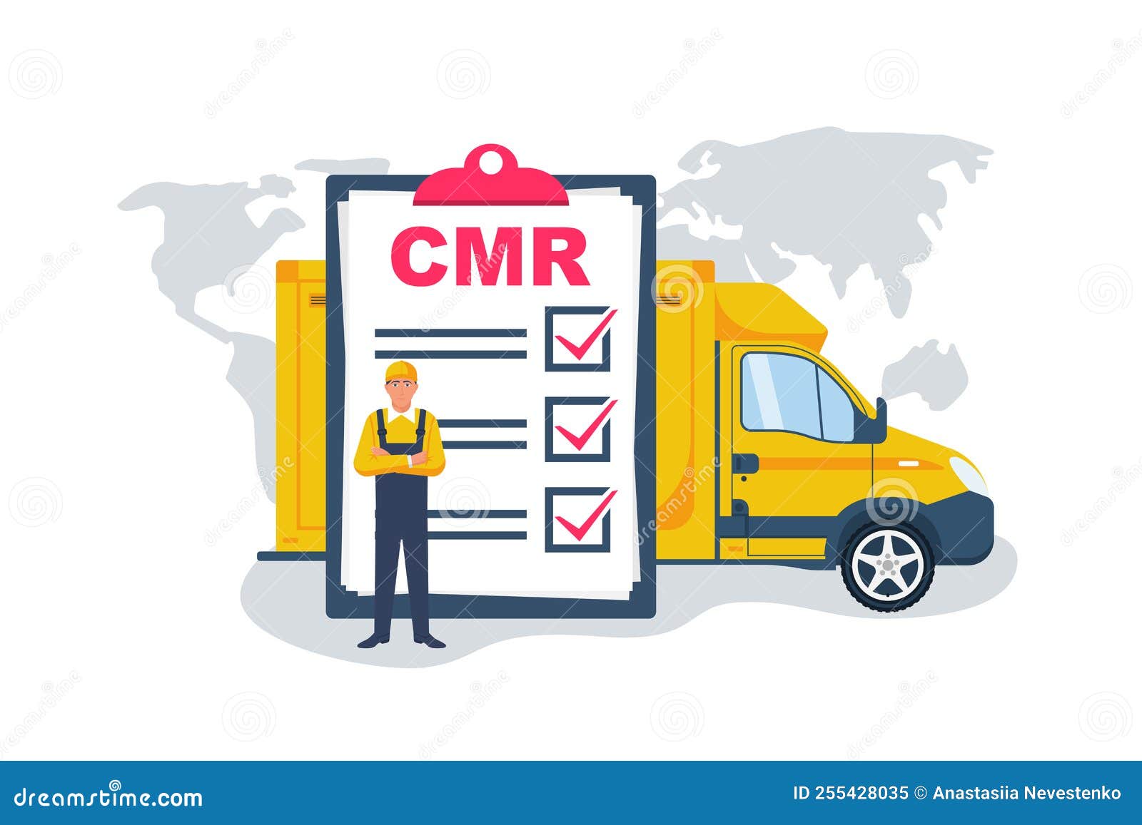 CMR Concept. Shipping Document. Logistics Concept. Worldwide Logistics ...