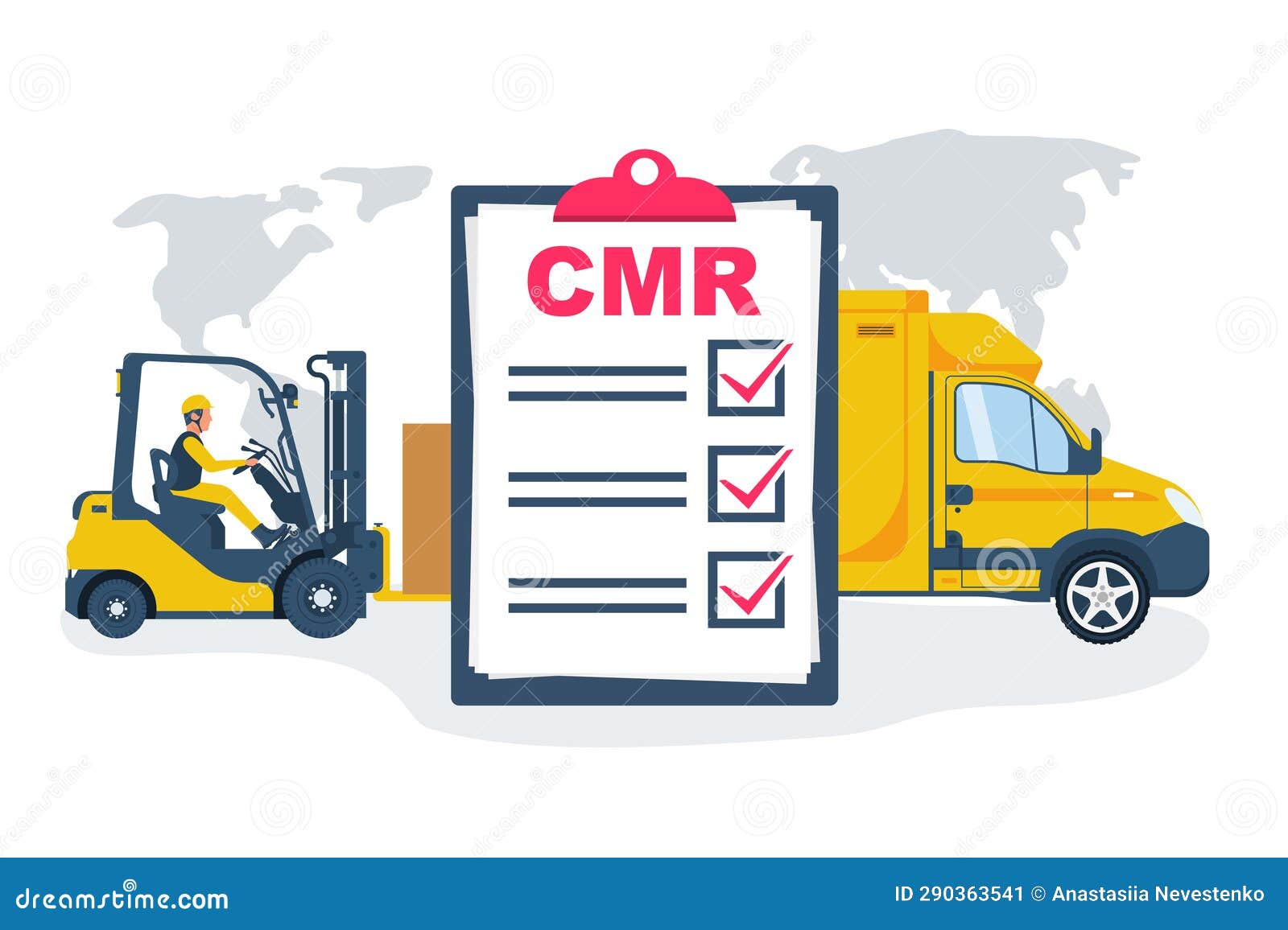 CMR Concept. Shipping Document. Logistics Concept. Worldwide Logistics ...