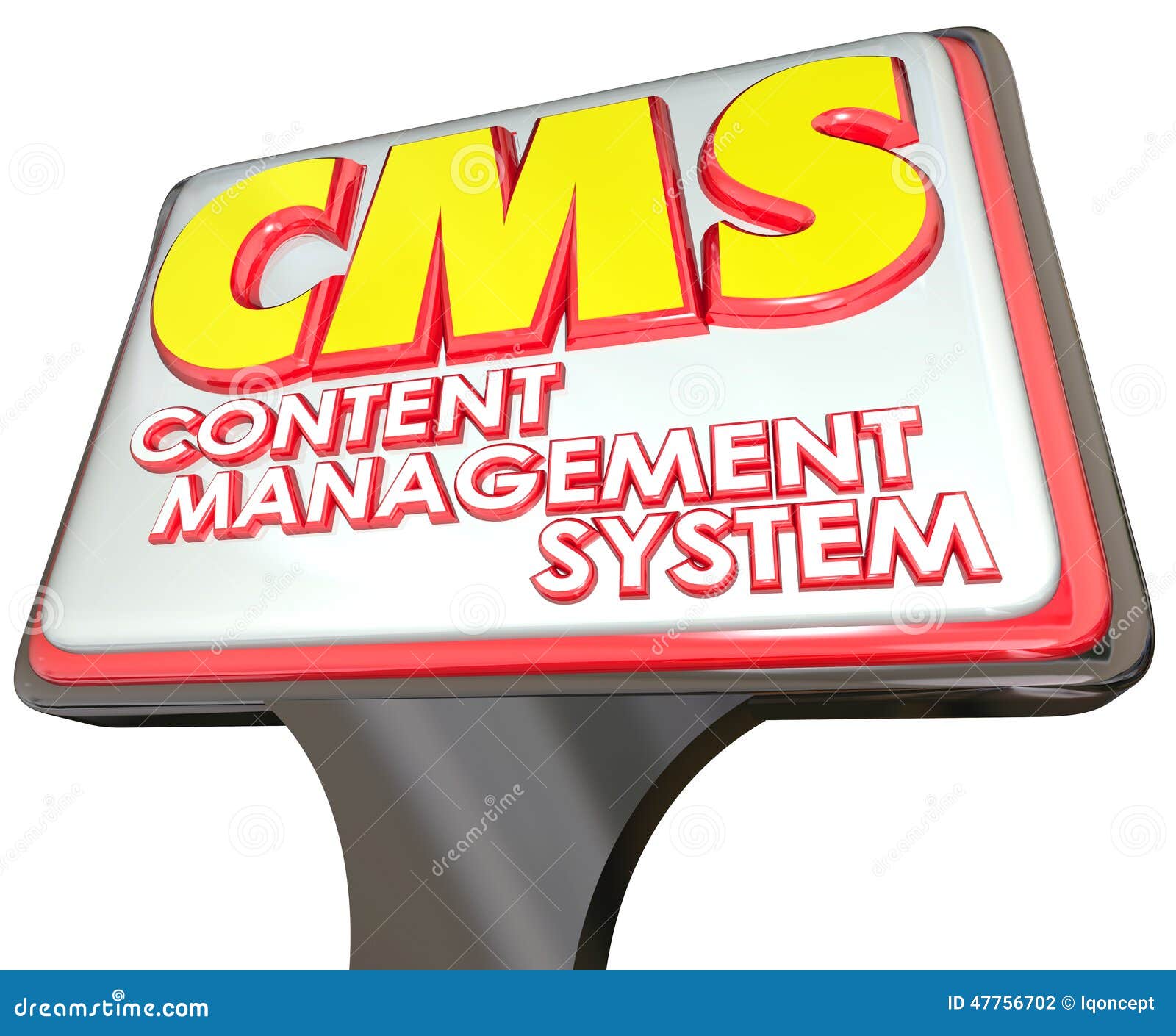 CMS Content Management System Advertising Sign Website Platform Stock ...