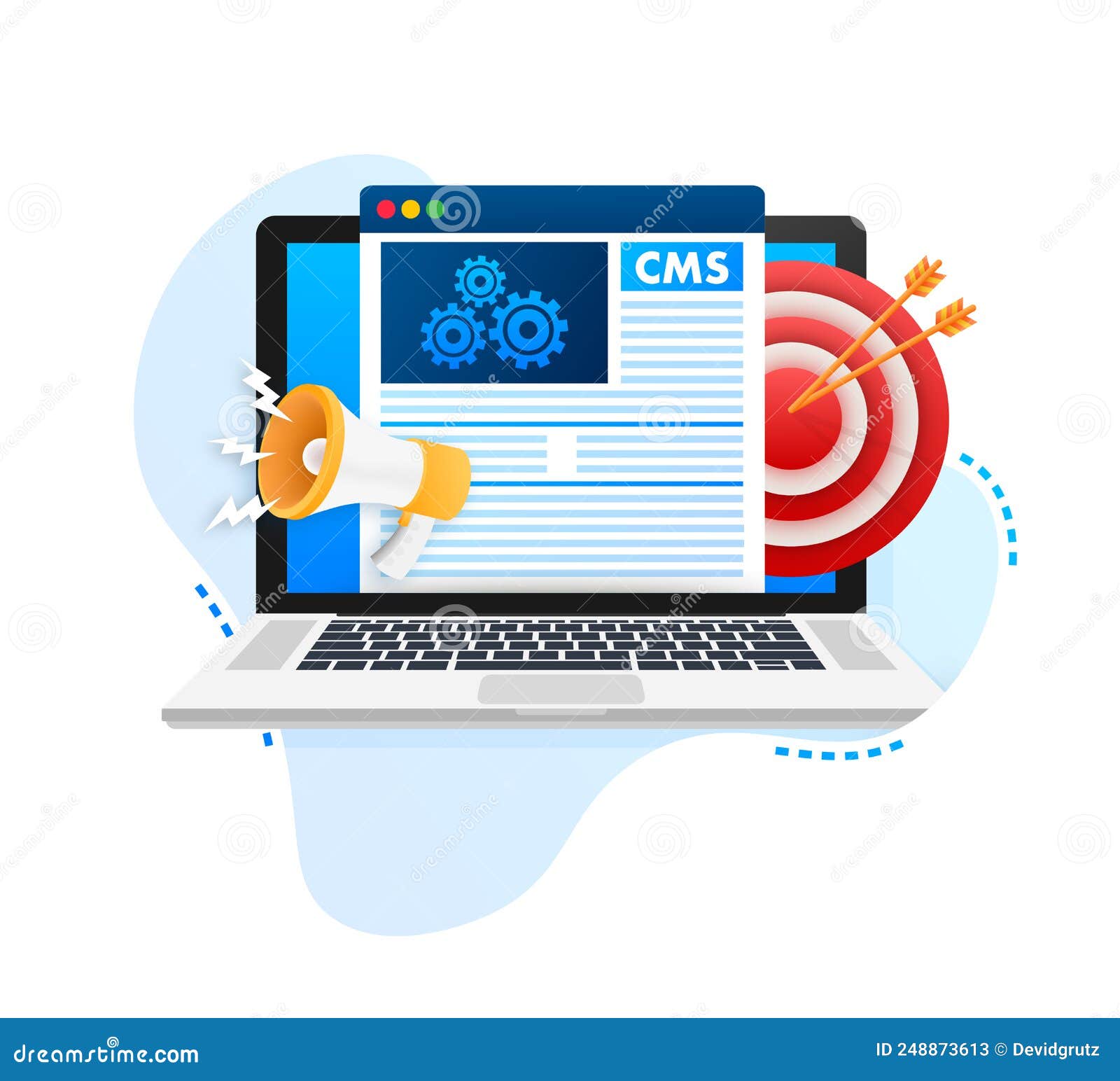 CMS Content Management System Word Cloud, Vector Business Concept ...