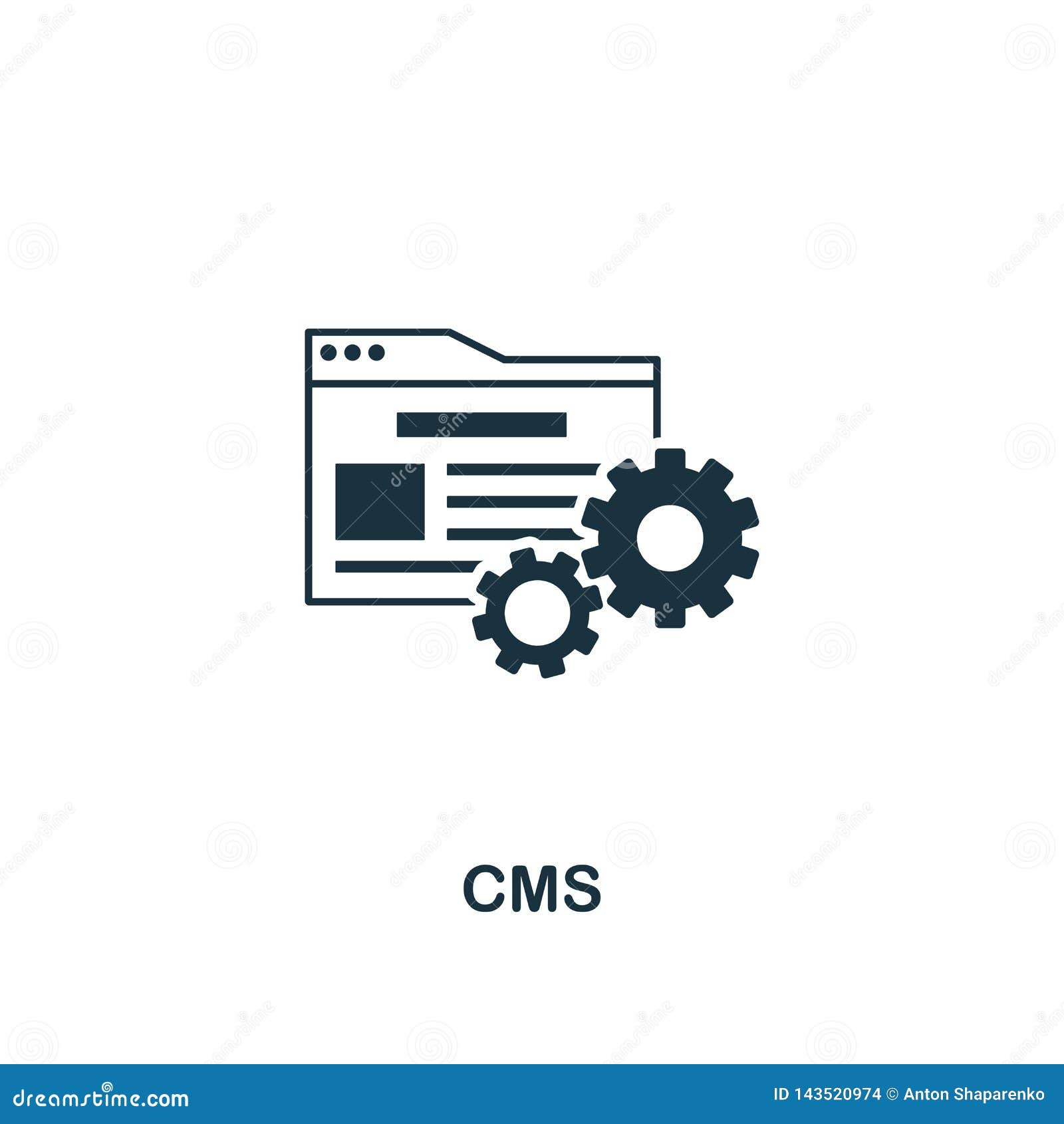 Cms Icon. Creative Element Design from Content Icons Collection Stock ...