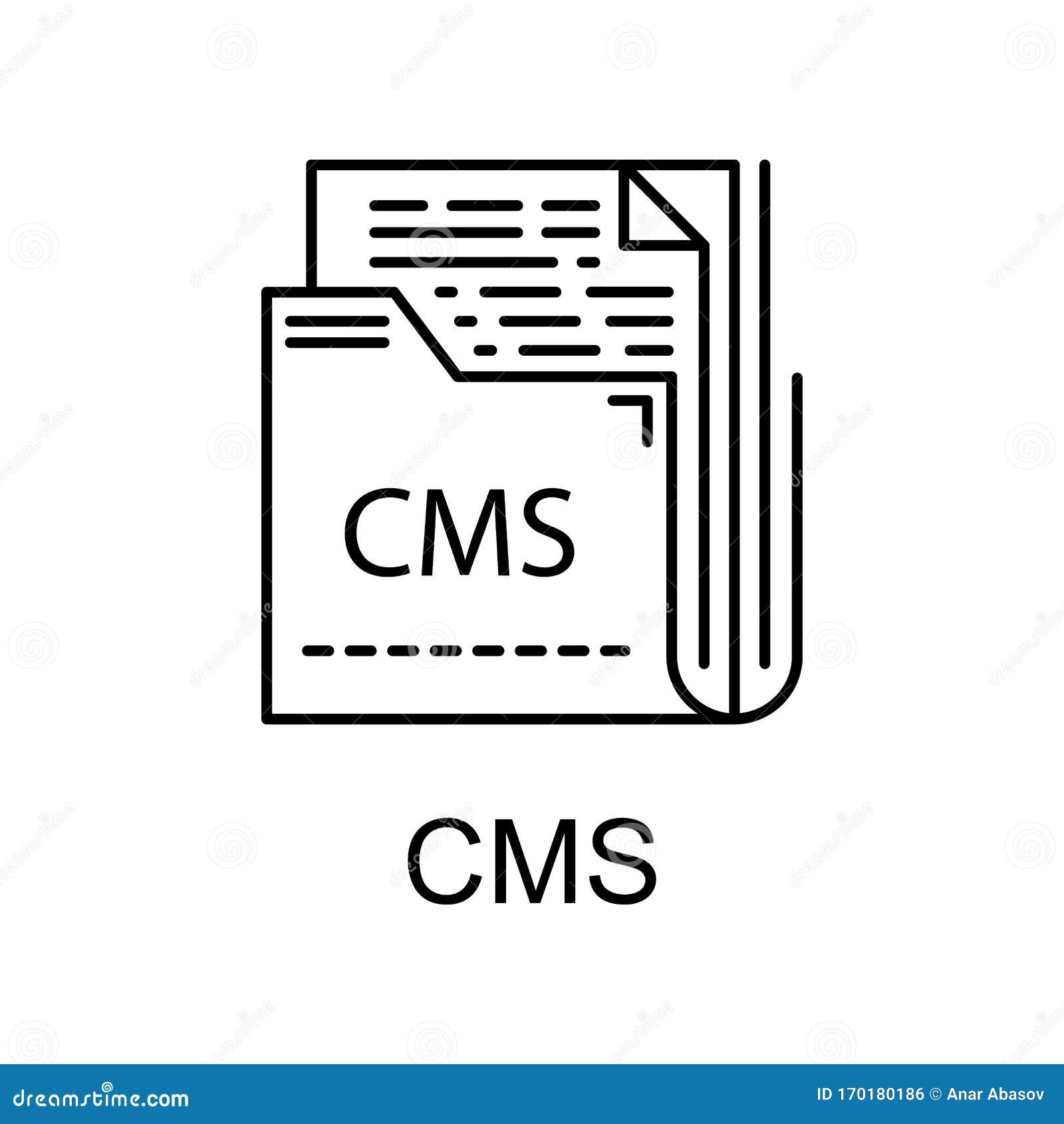 Cms Icon. Element of Web Development Signs with Name for Mobile Concept ...