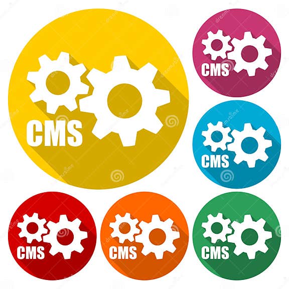 Cms icon set stock vector. Illustration of interface - 126653153