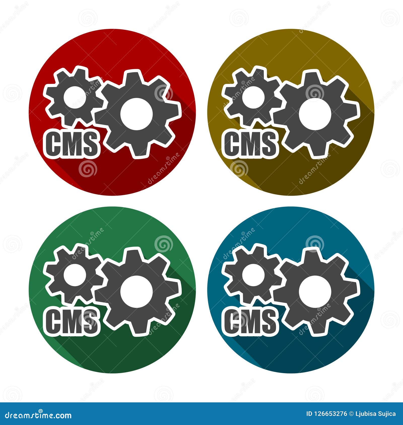 Cms icon set stock vector. Illustration of interface - 126653276