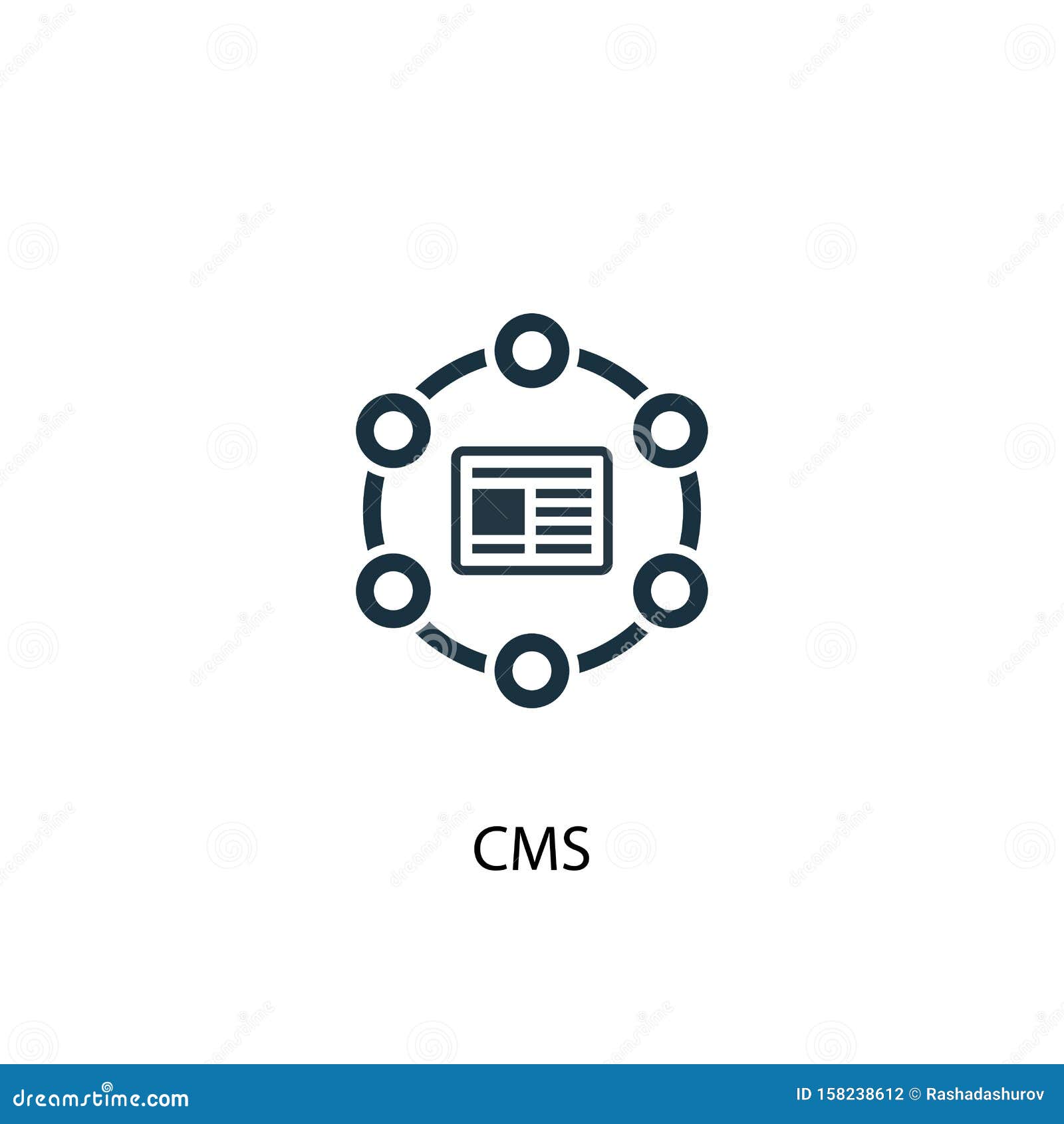 CMS Icon. Simple Element Illustration Stock Vector - Illustration of ...