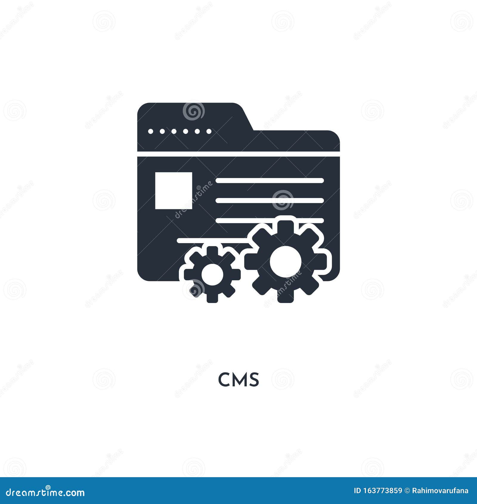 Cms Icon. Simple Element Illustration. Isolated Trendy Filled Cms Icon ...