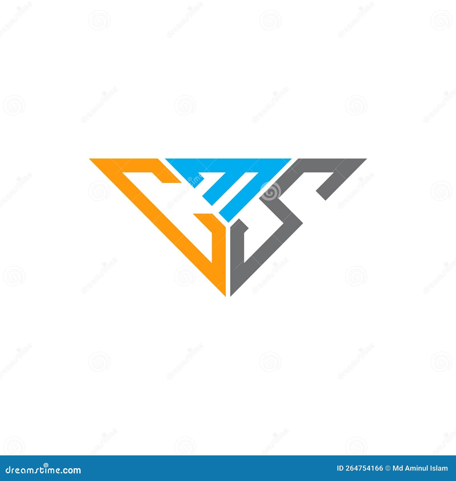 CMS Letter Logo Creative Design with Vector Graphic, Stock Vector ...