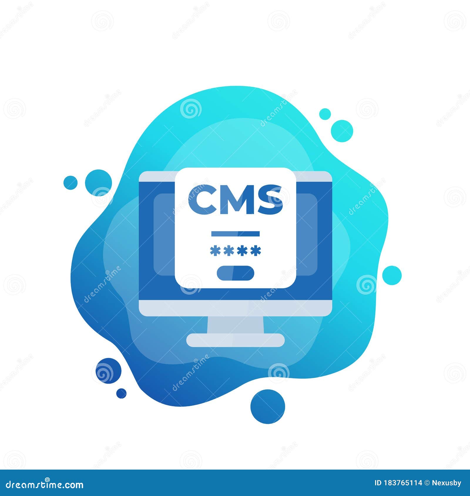 CMS Login Icon, Content Management System Stock Illustration ... CMS Login Icon, Content Management System Stock Illustration ...