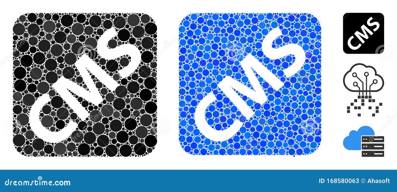 Cms Composition Icon of Circles Stock Vector - Illustration of object ...