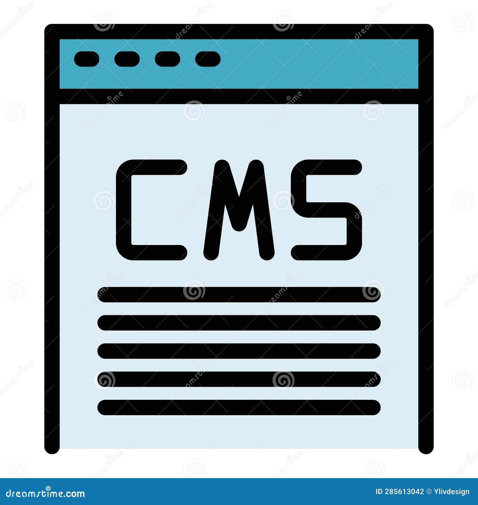 Cms page icon vector flat stock vector. Illustration of design - 285613042