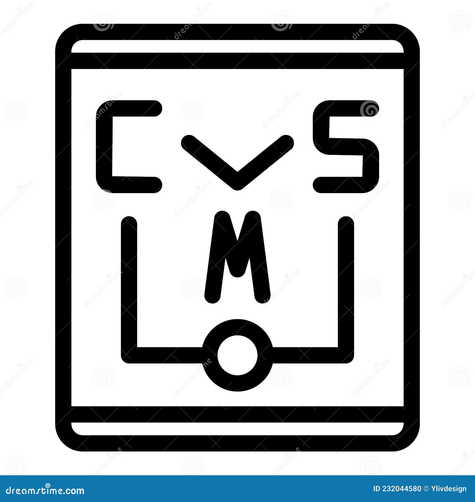 Cms Paper Icon Outline Vector. Code System Stock Vector - Illustration ...
