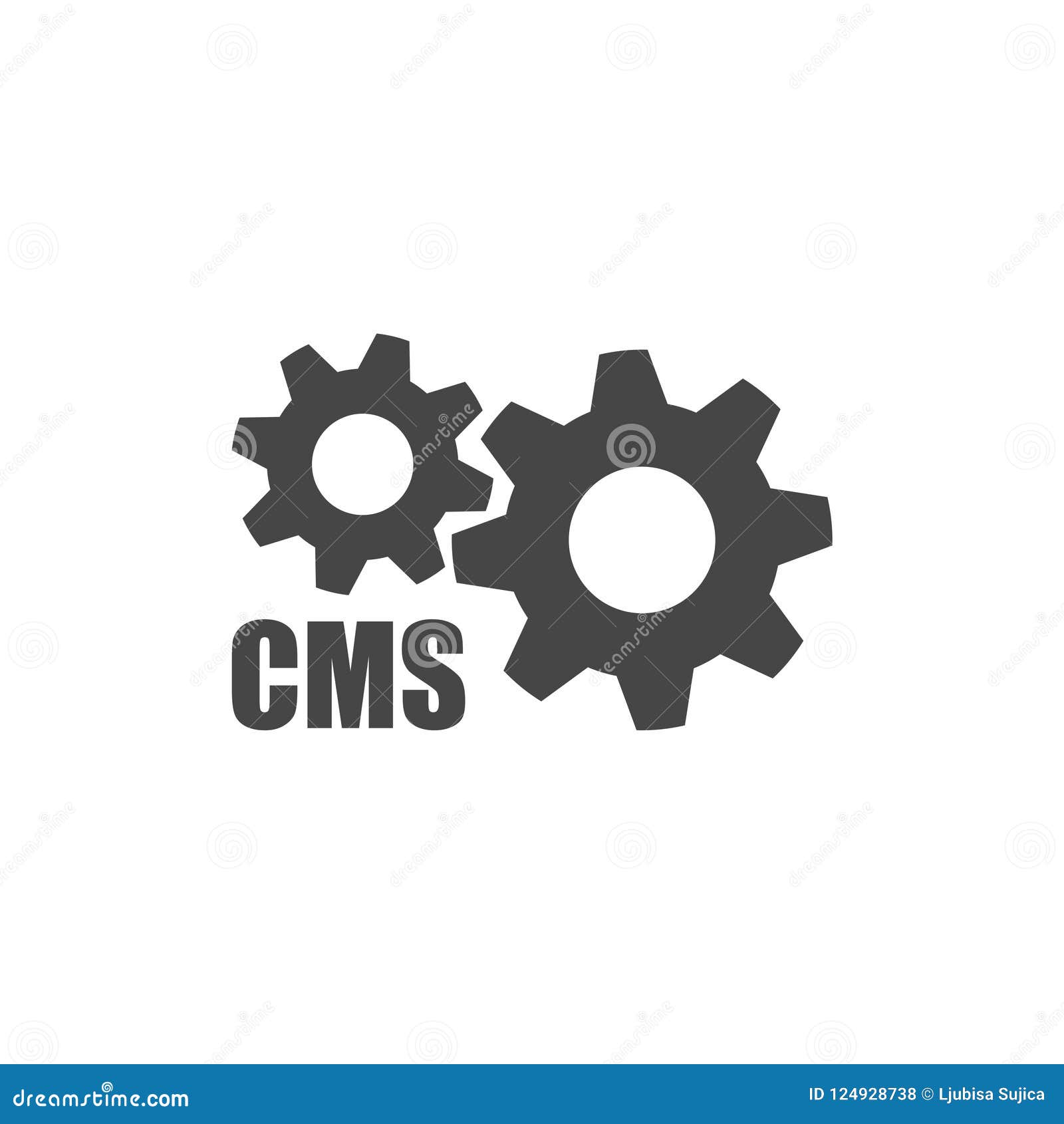 CMS settings icon stock vector. Illustration of hexagon - 124928738