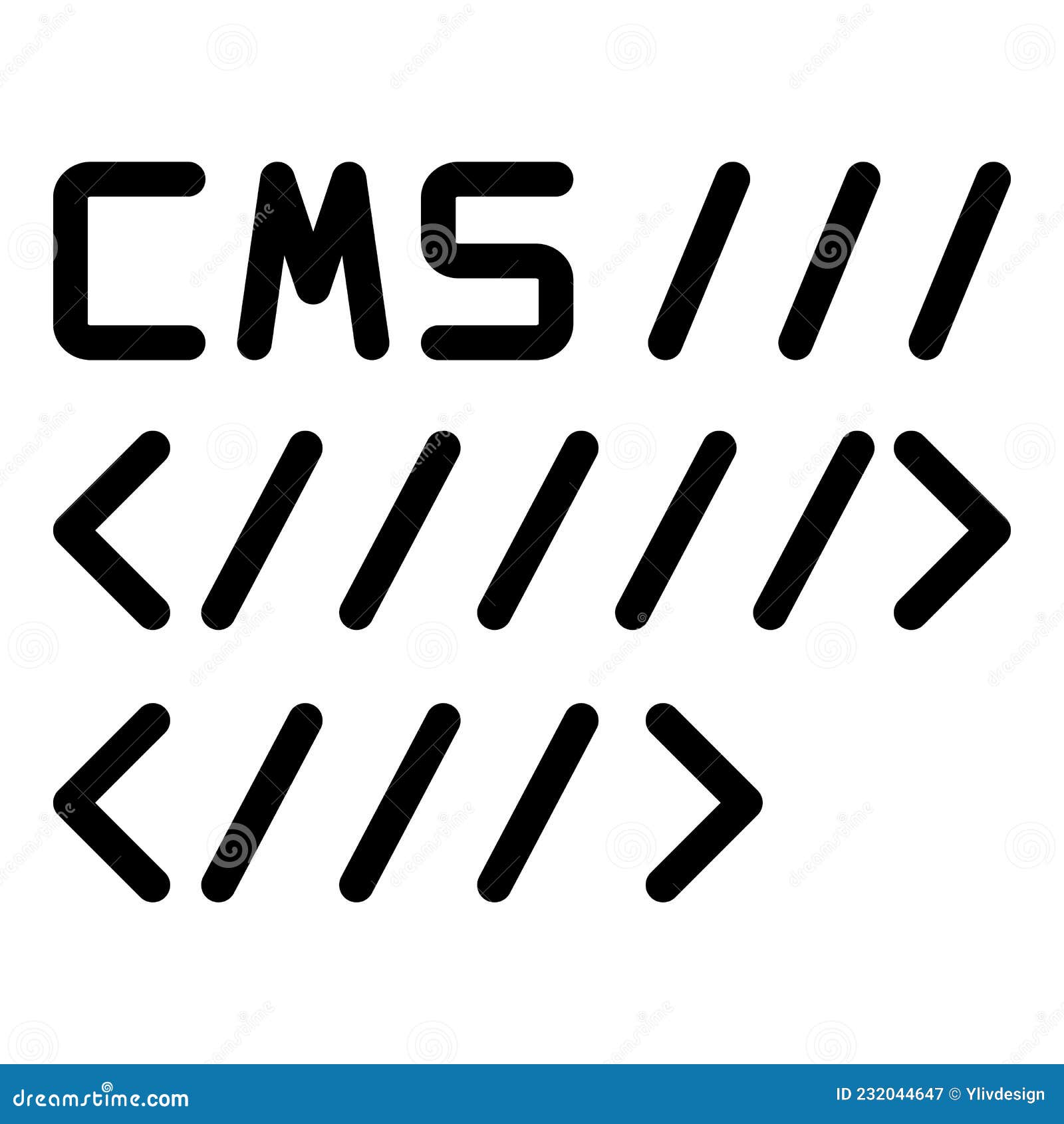 Cms-Symbol-Umrandungsvektor. Systemwerkzeug Vektor Abbildung ...