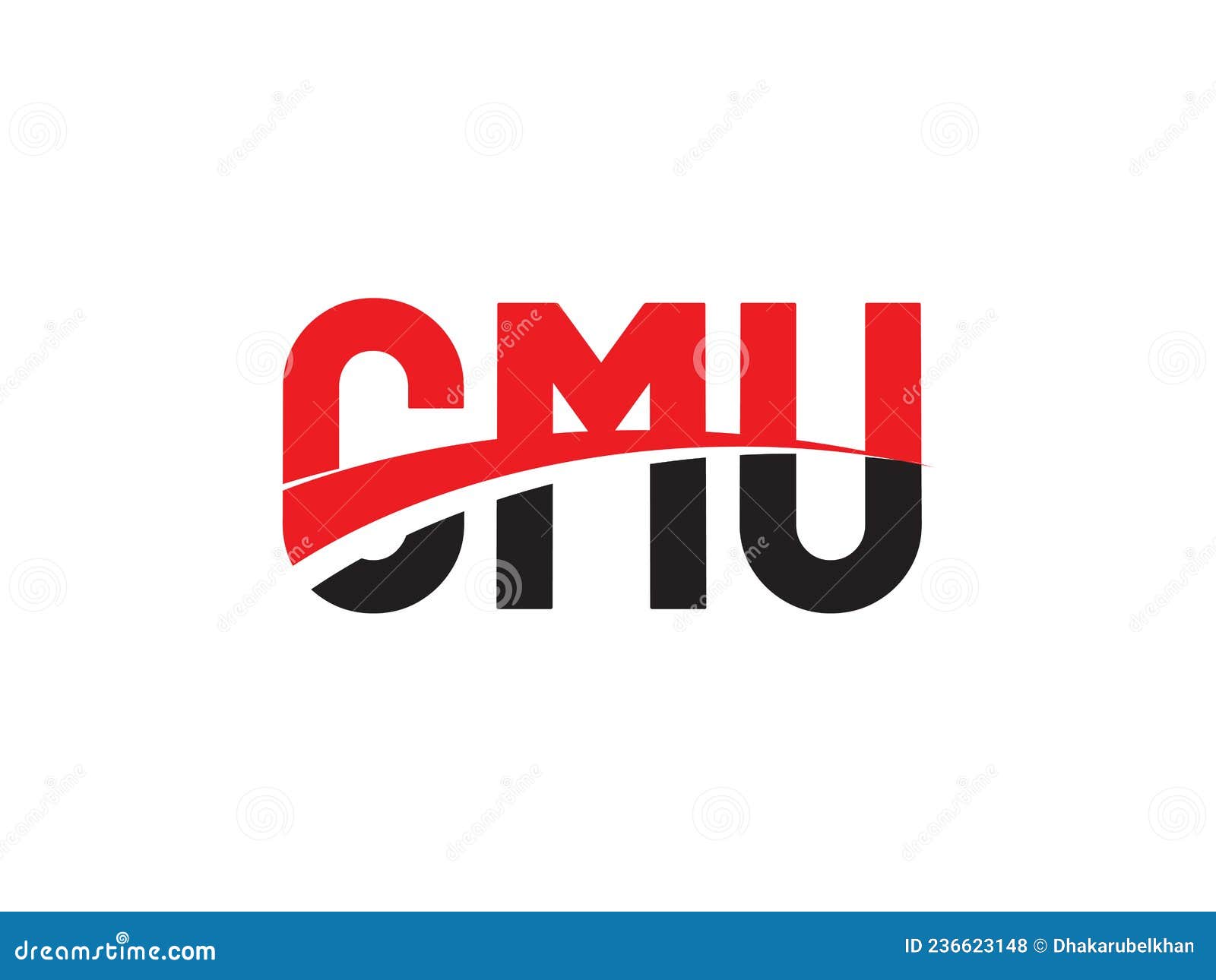 CMU Letter Initial Logo Design Vector Illustration Stock Vector ...