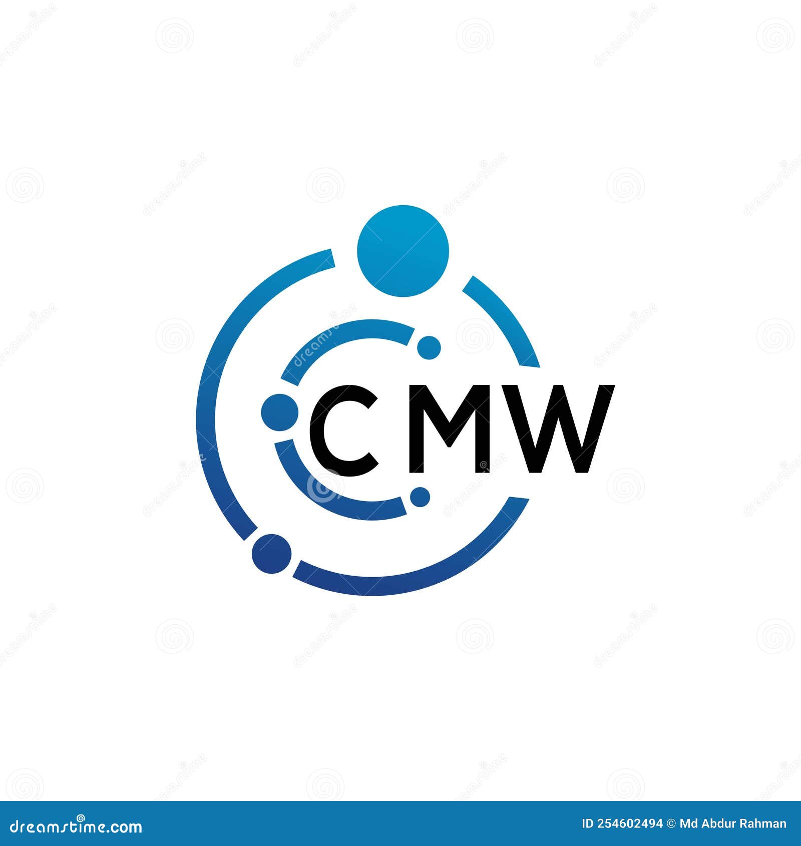 CMW Letter Logo Design on White Background. CMW Creative Initials ...