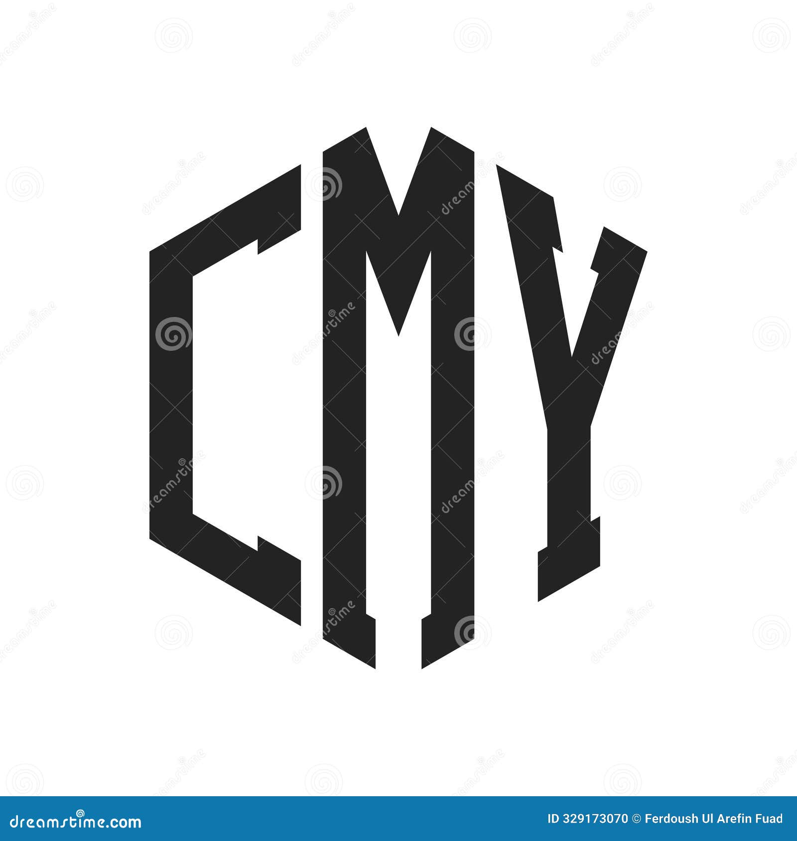 CMY Logo Design. Initial Letter CMY Monogram Logo Using Hexagon Shape ...
