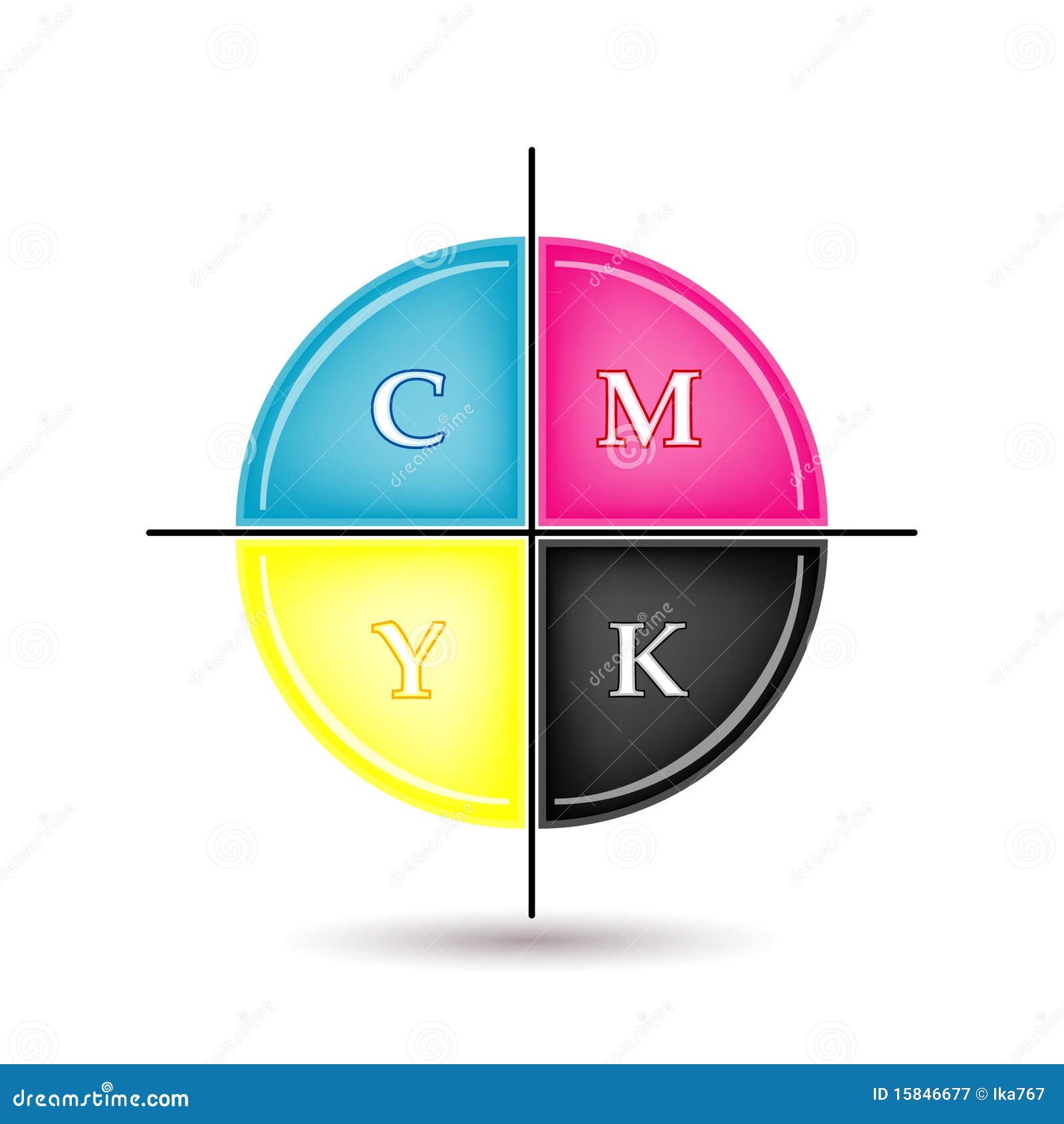 Cmyk stock vector. Illustration of print, computer, yellow - 15846677
