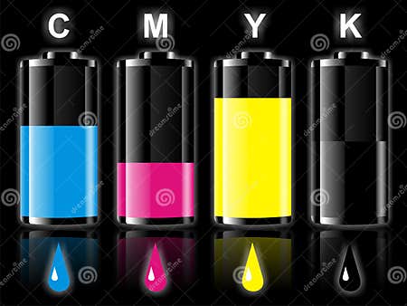 Cmyk stock vector. Illustration of macro, inksaver, bubblejet - 7527053