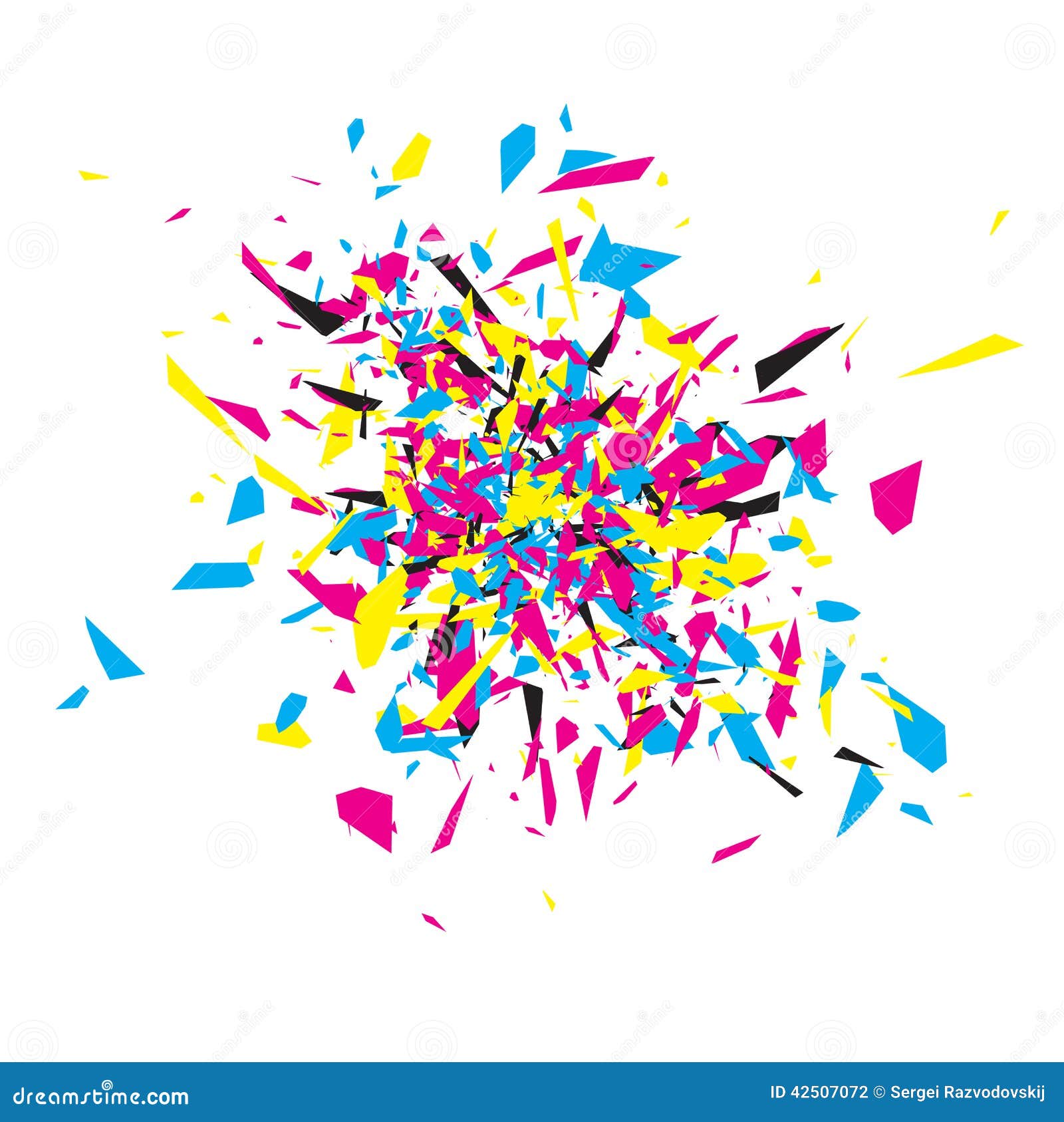 Abstract Explosion Geometric Shapes. Web Banners Set. Geometry Sticker ...