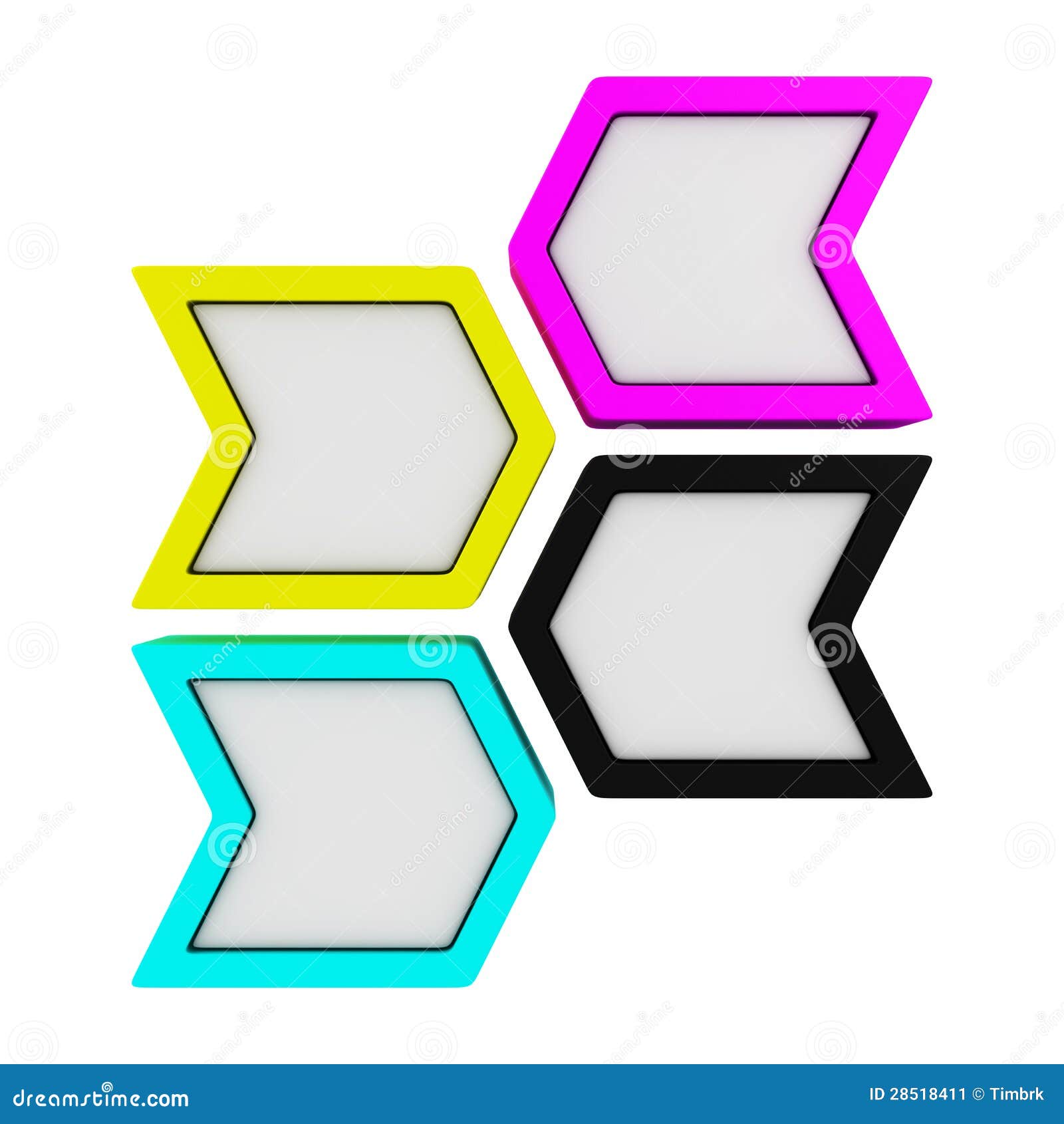 CMYK arrows stock illustration. Illustration of design - 28518411