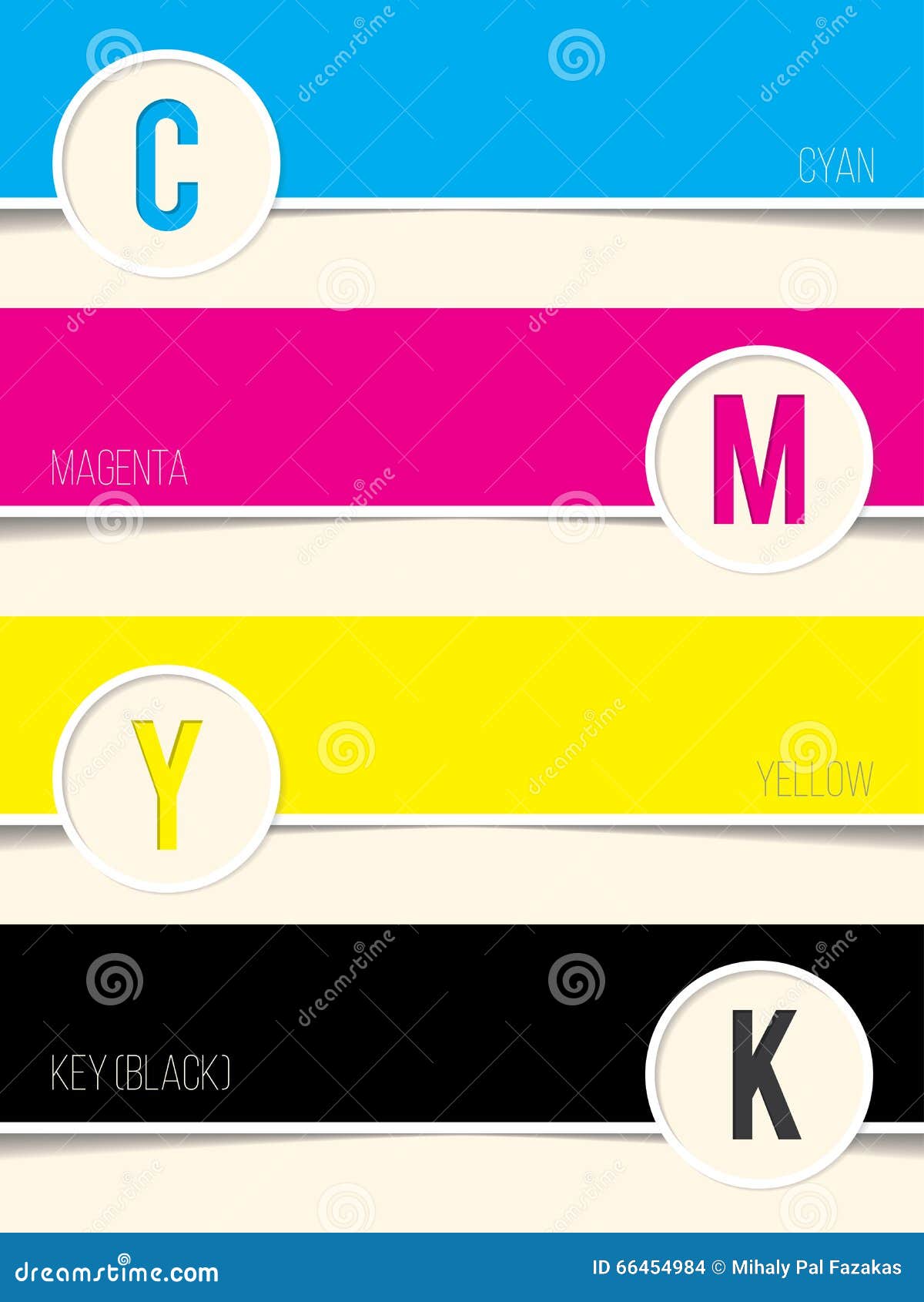 Cmyk Background, Polygraphic Template Vector Illustration ...