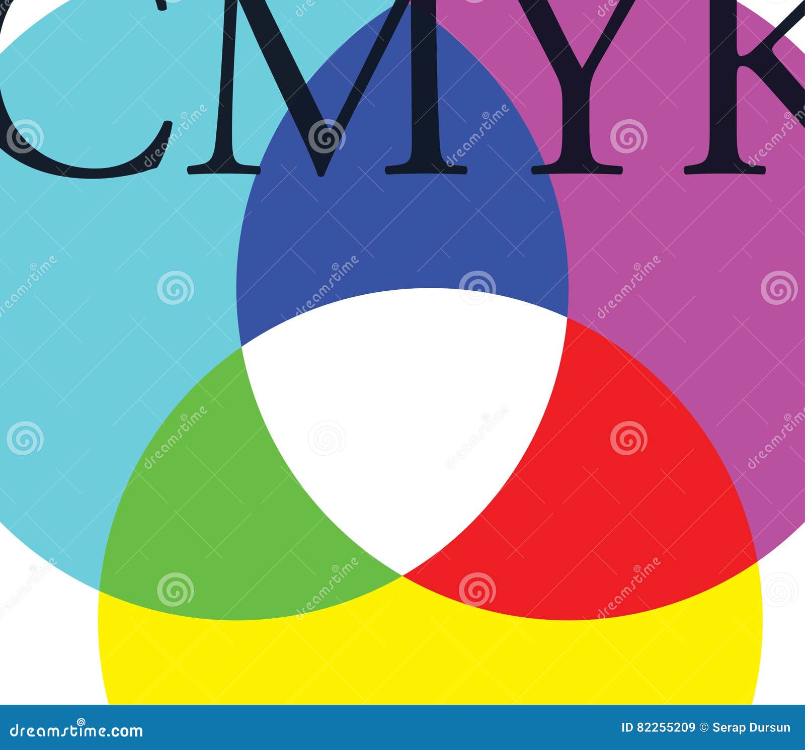 Cmyk Background, Polygraphic Template Vector Illustration ...
