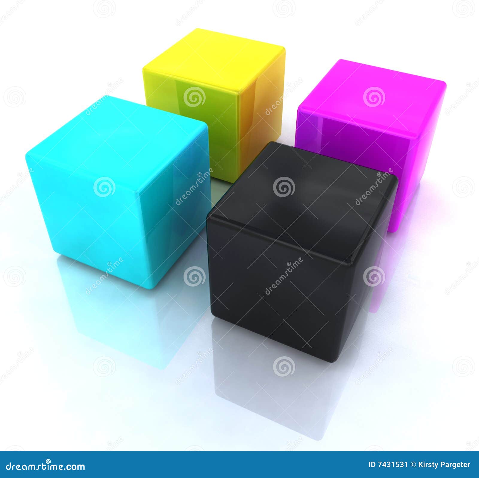 CMYK blocks stock illustration. Illustration of block - 7431531