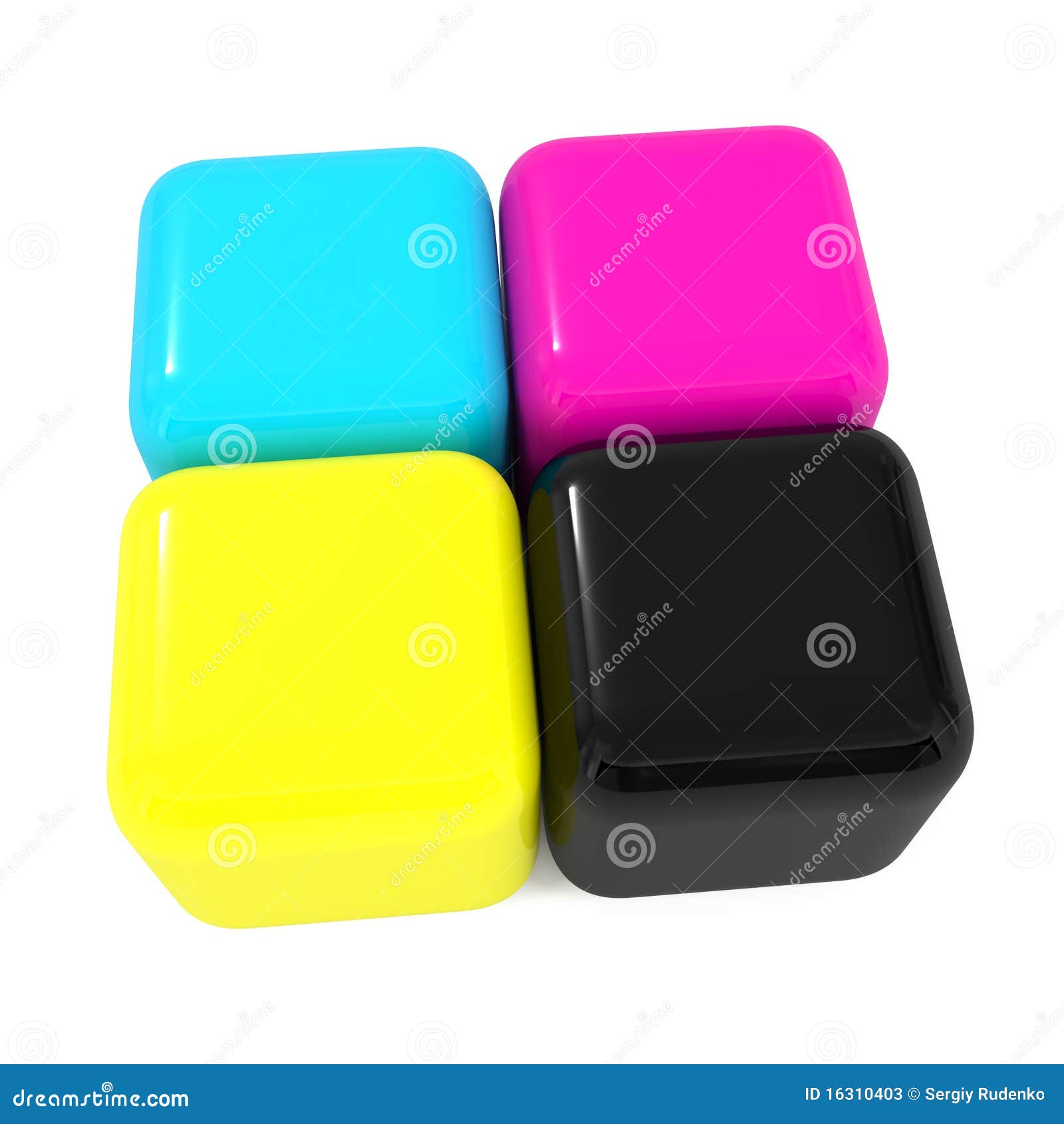 CMYK boxes stock illustration. Illustration of toned - 16310403