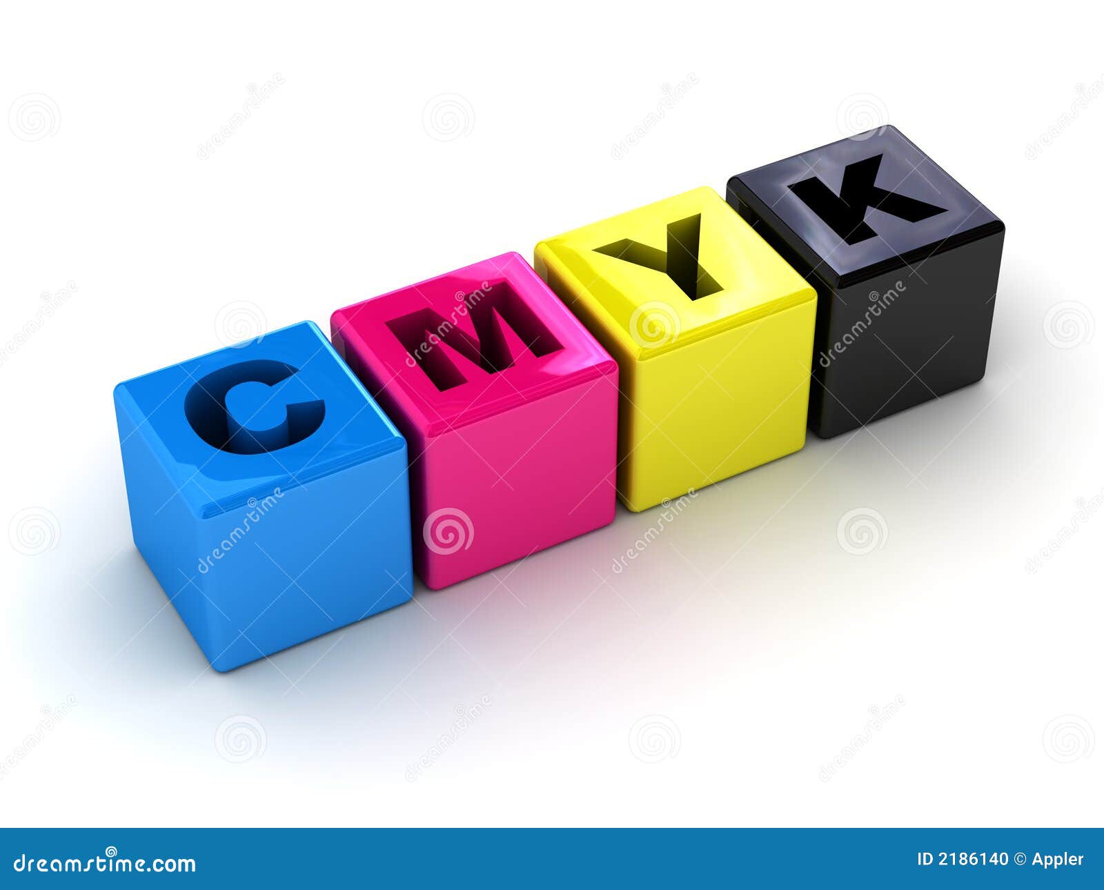 CMYK boxes in a horizontal stock illustration. Illustration of cmyk ...