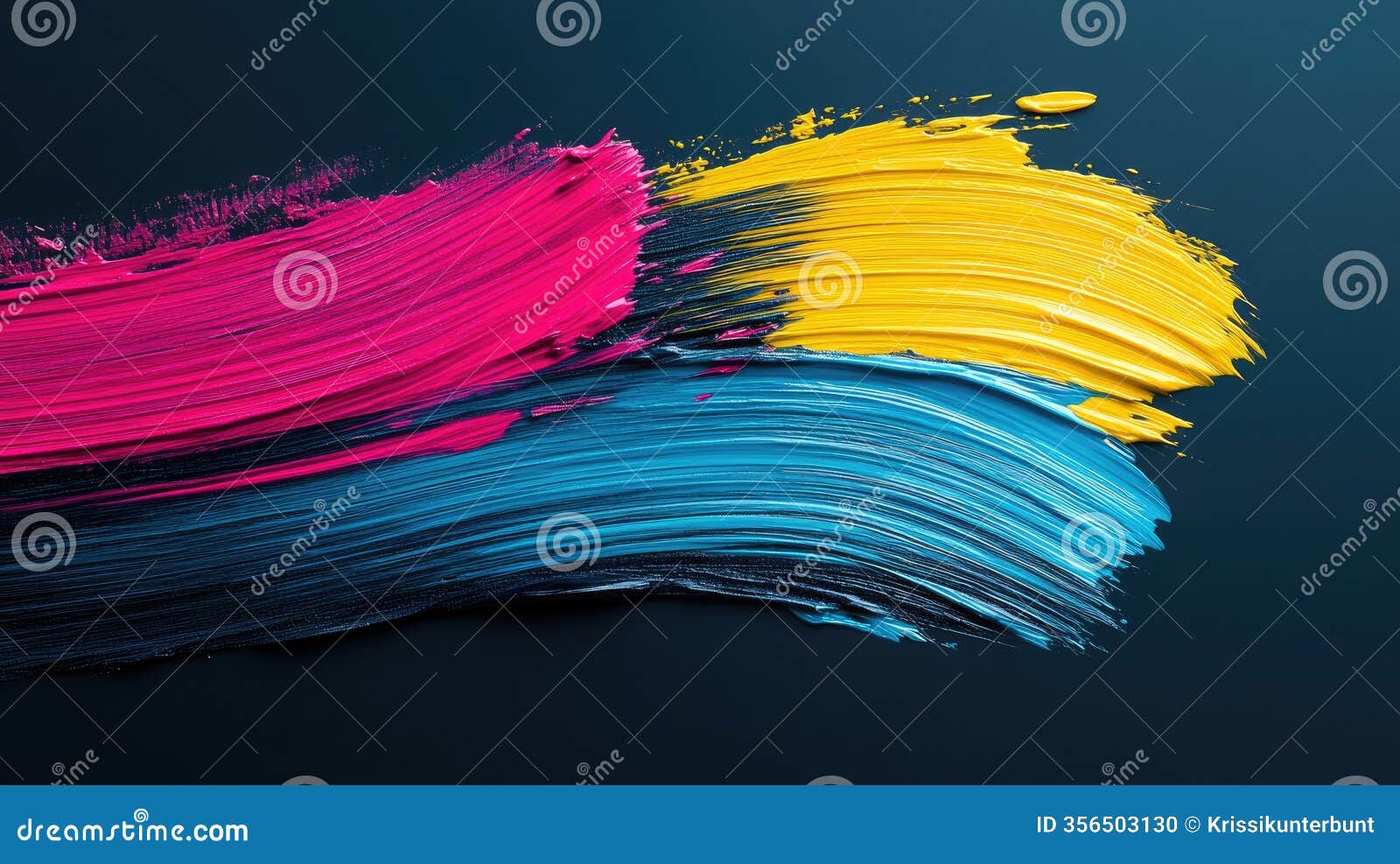 Cmyk Brush Strokes Colors AI Generated Stock Photo - Image of graphic ...