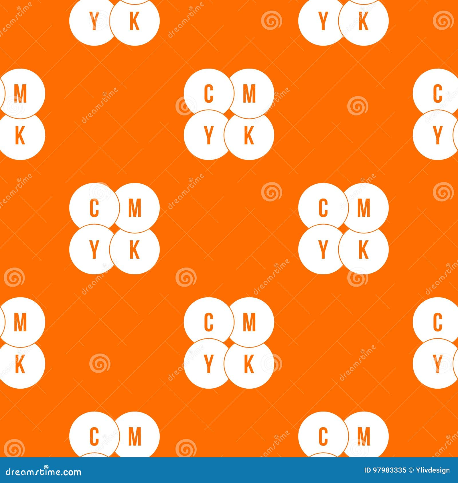 CMYK Circles Pattern Seamless Stock Vector - Illustration of print ...