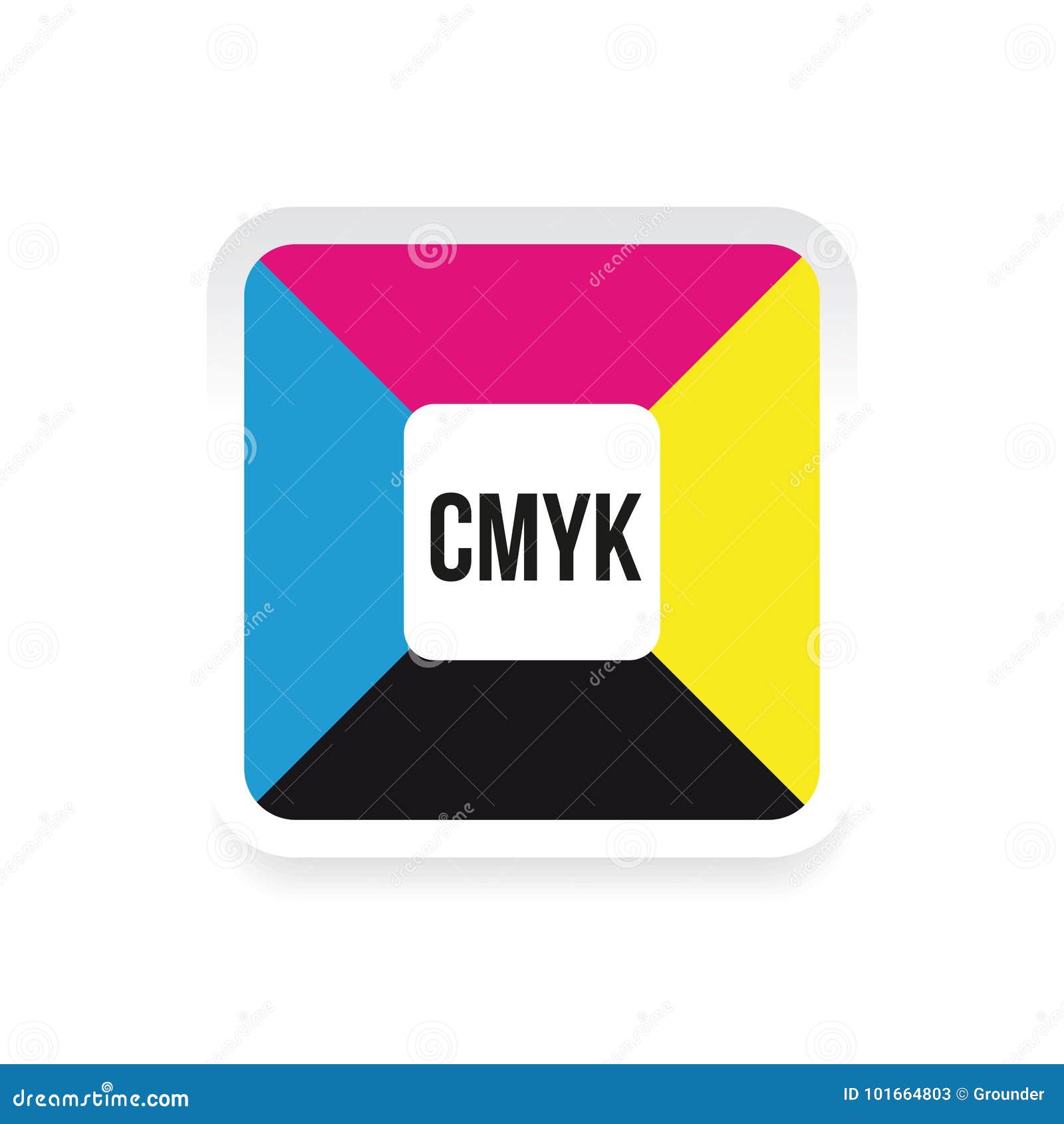 CMYK color concept square stock vector. Illustration of symbol - 101664803