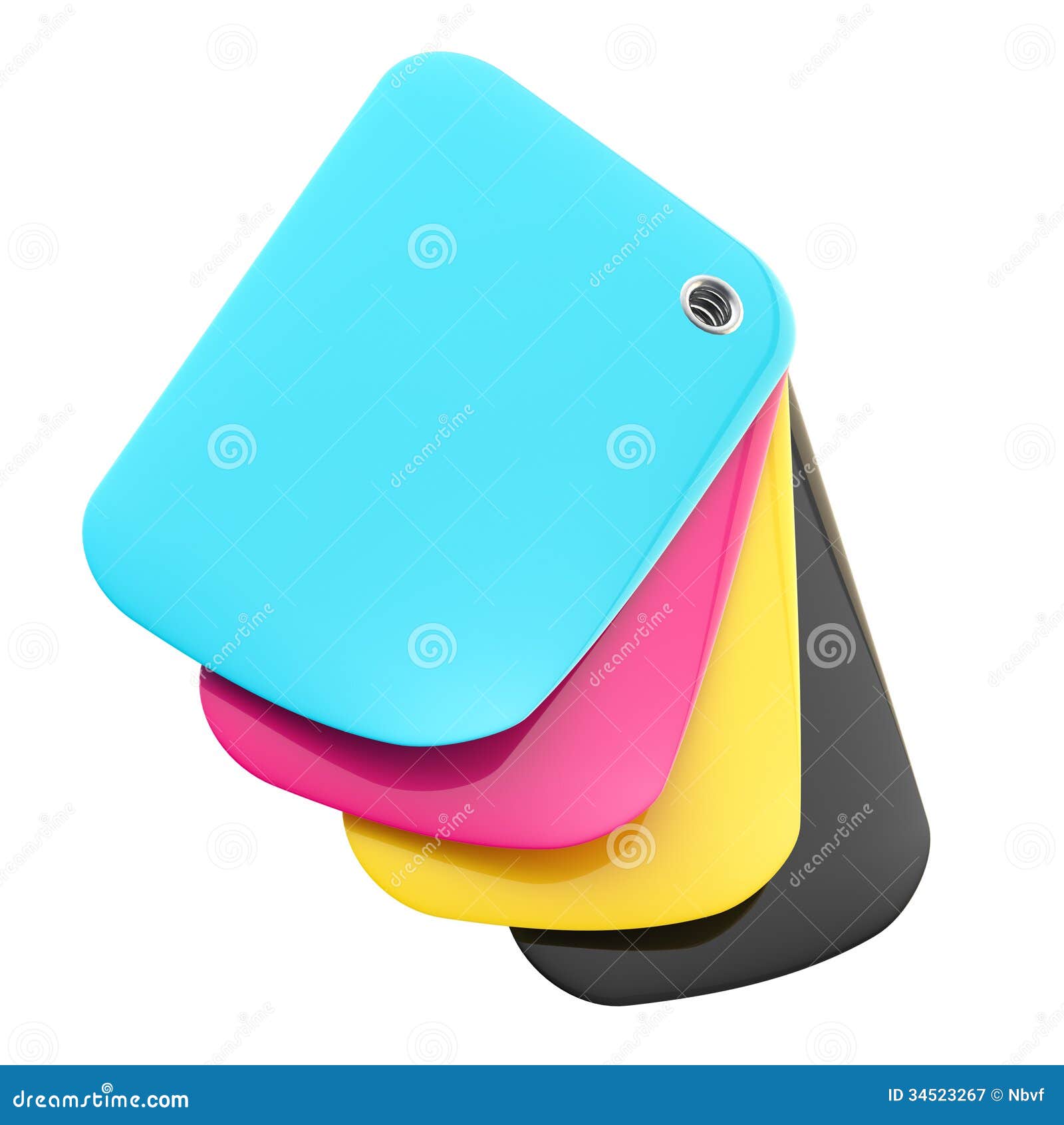 CMYK Color Glossy Palette Isolated Stock Illustration - Illustration of ...