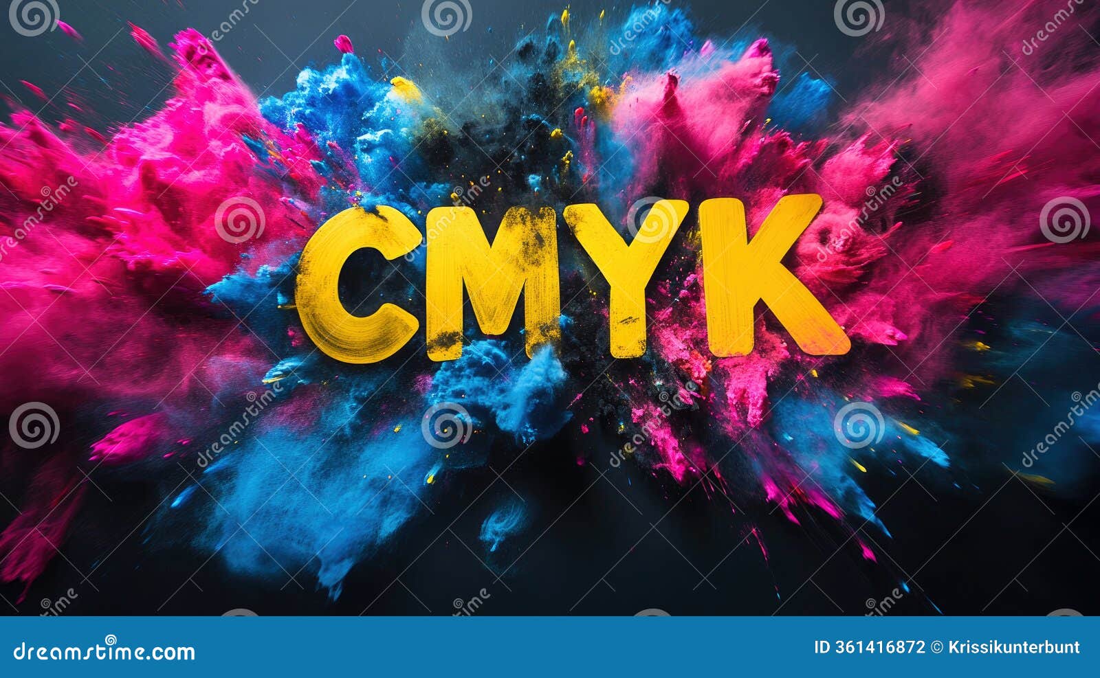 Cmyk Color Powder Explosion AI Generated Stock Photo - Image of black ...