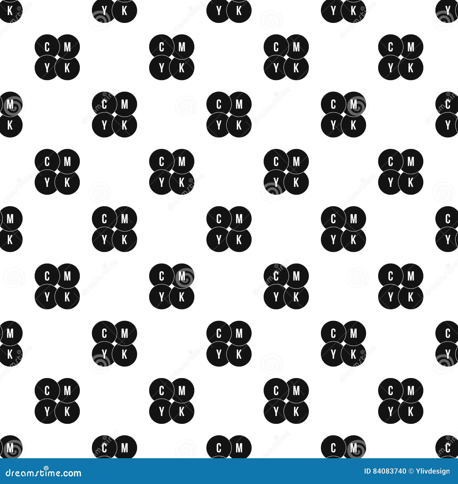 CMYK Color Profile Pattern, Simple Style Stock Vector - Illustration of ...