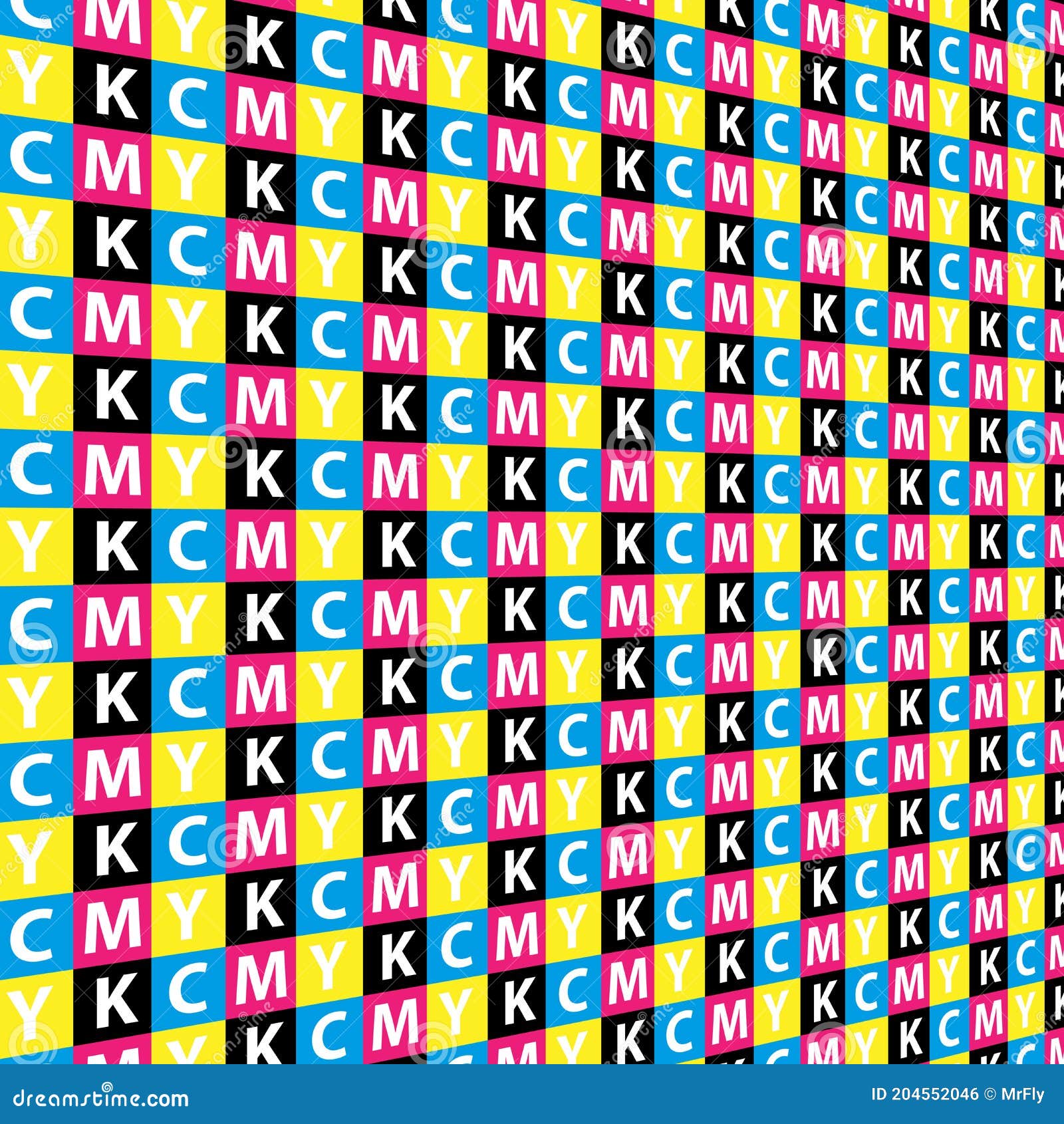 CMYK Color Sample Pattern, Vector Illustration Stock Vector ...