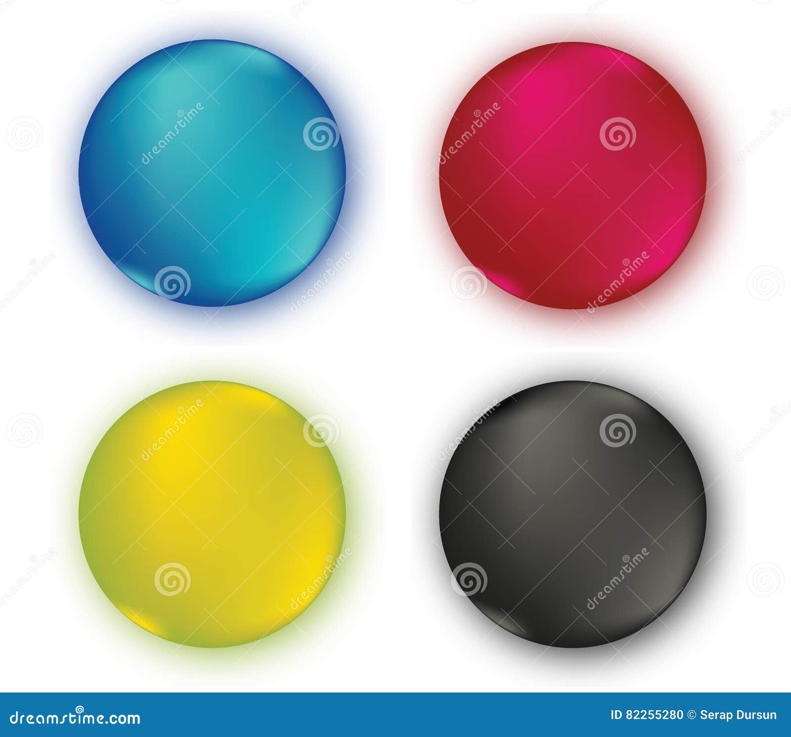 CMYK Color Set stock illustration. Illustration of contemporary - 82255280