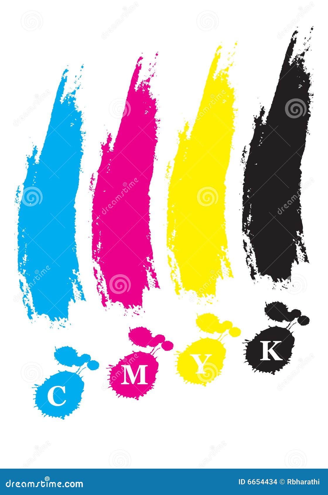Cmyk colors stock vector. Illustration of beauty, black - 6654434