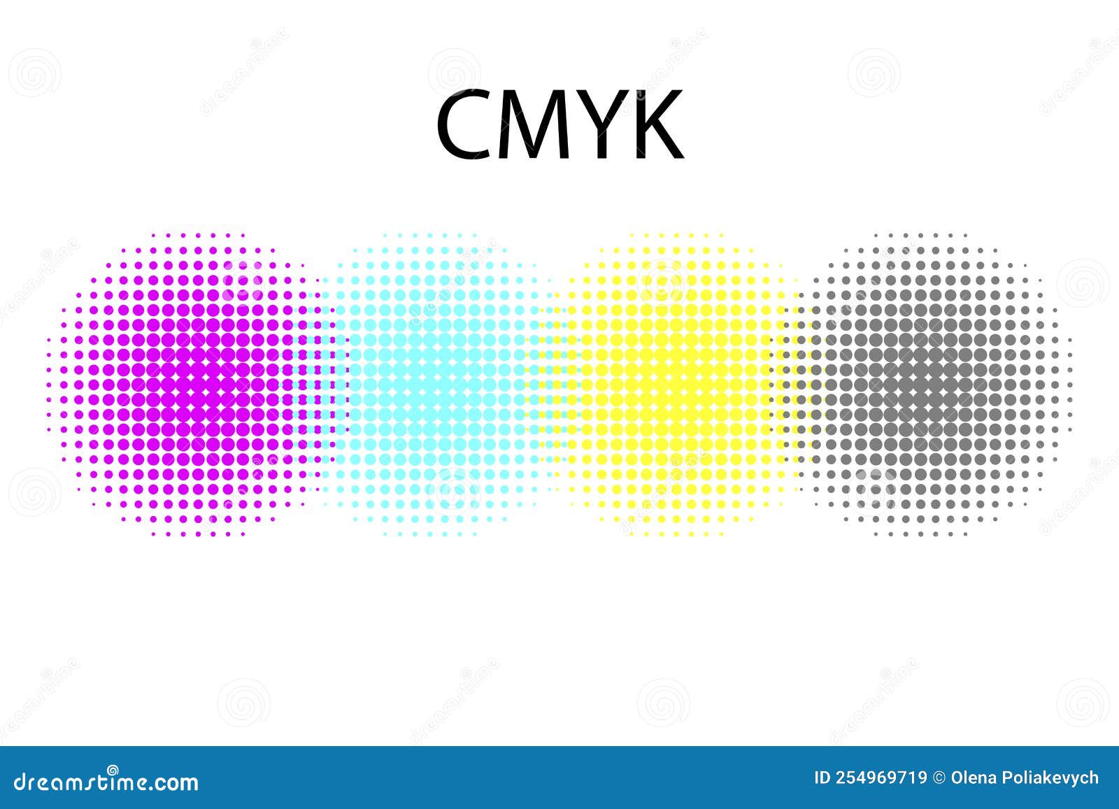 Cmyk Colors Circles. Gradient Color. Vector Illustration. Stock Image ...