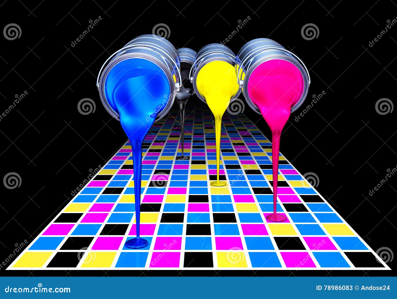 Cmyk colors stock illustration. Illustration of palette - 78986083