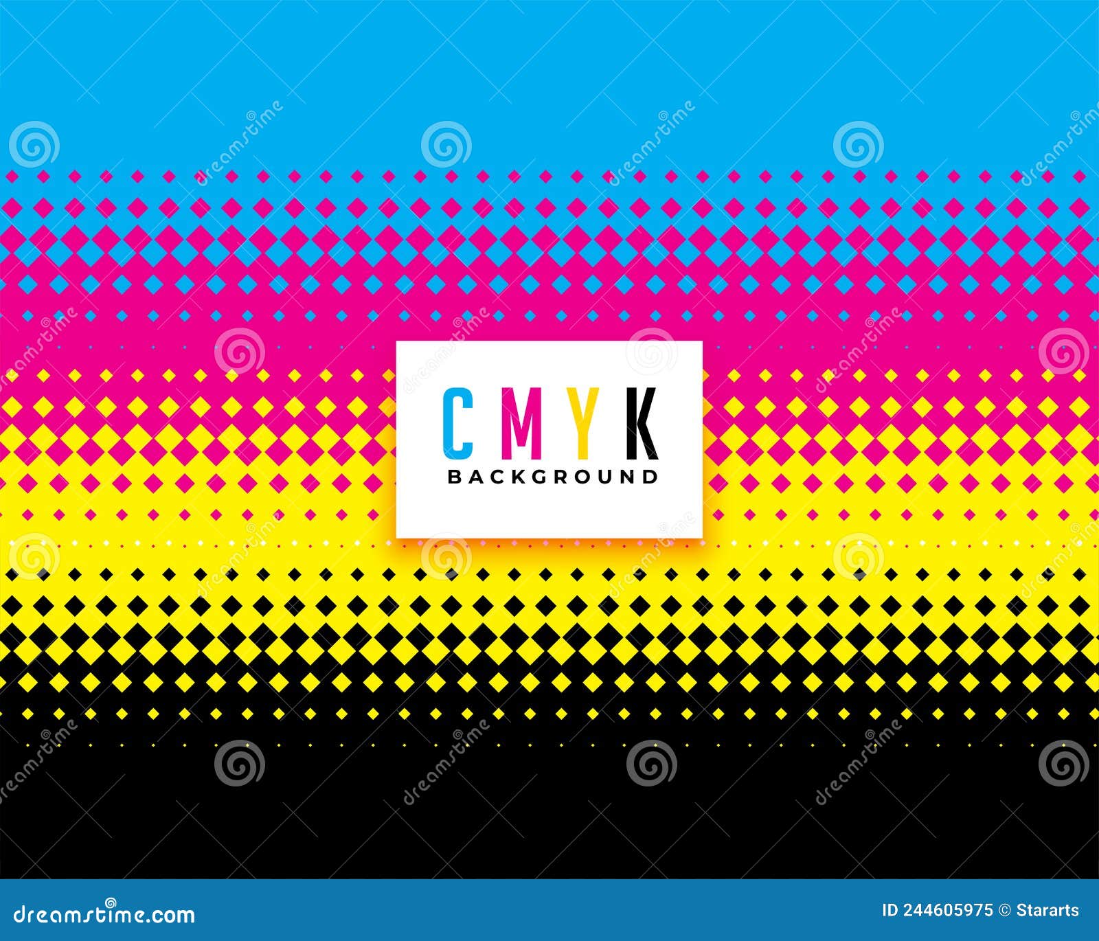 Cmyk Colors Halftone Style Background Stock Vector - Illustration of ...