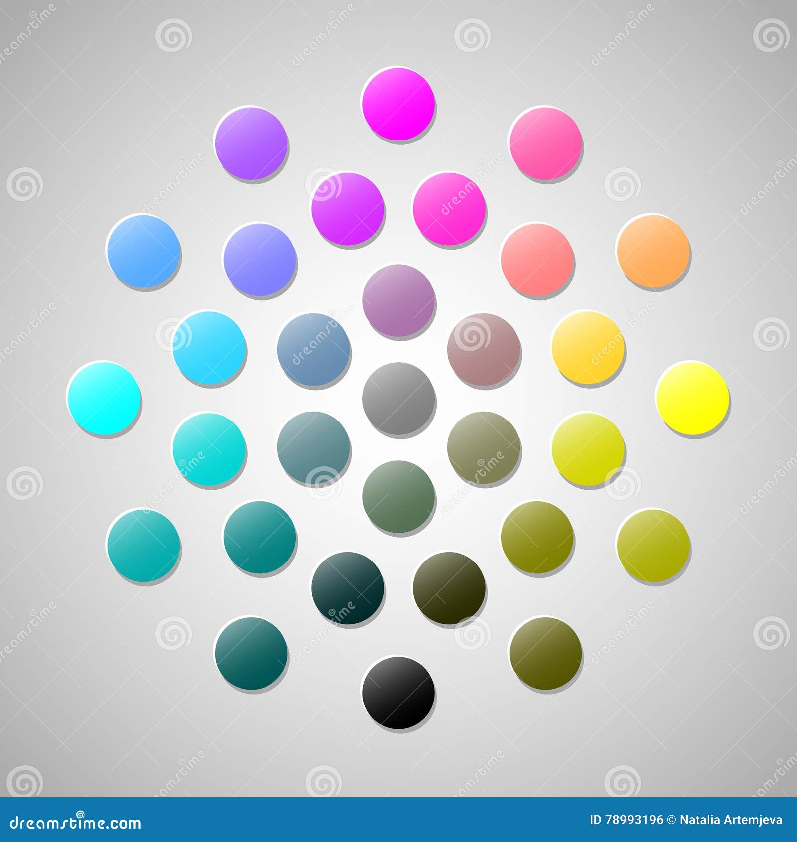 CMYK colors 2 stock vector. Illustration of black, vector - 78993196