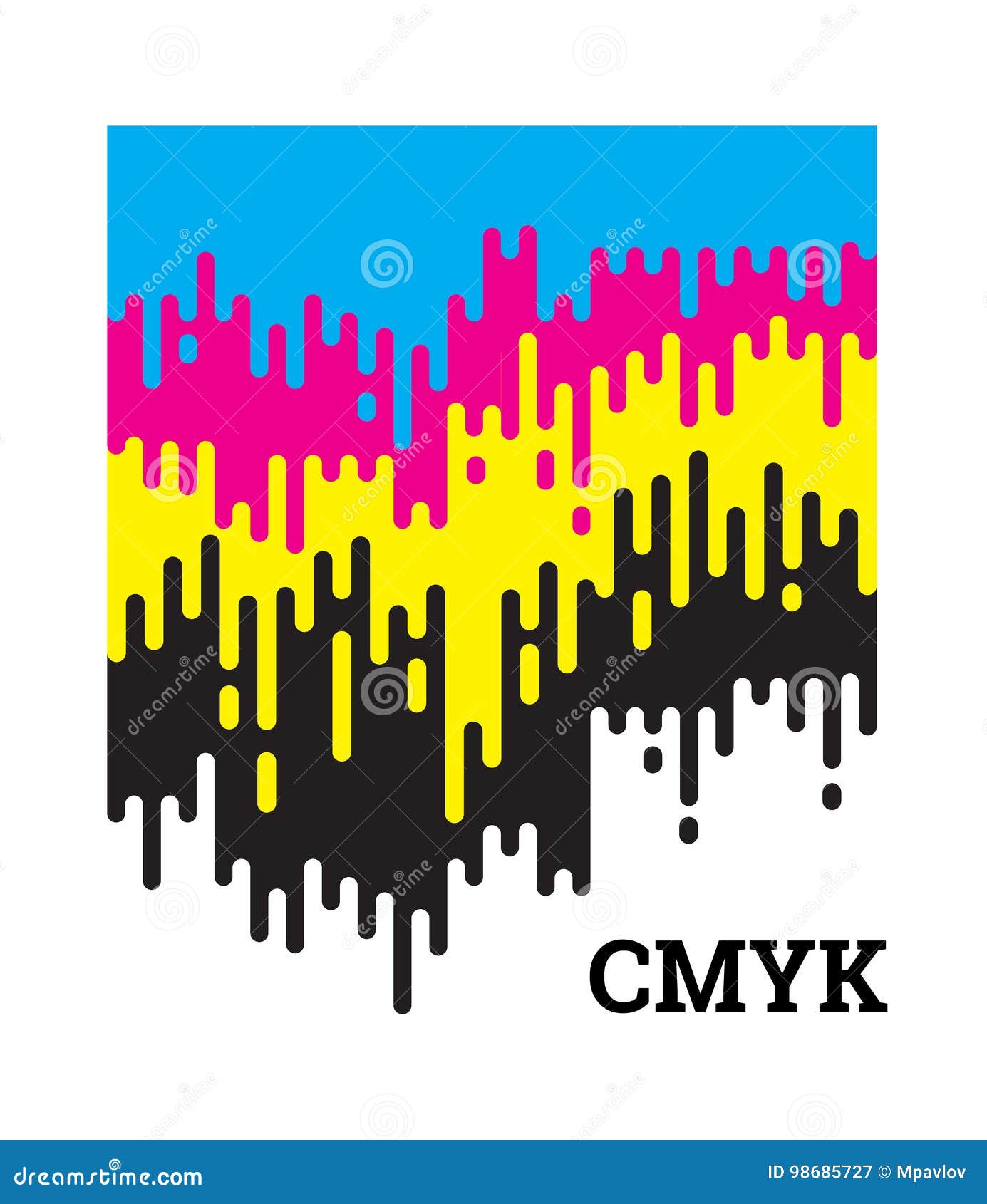 CMYK Concept Word Art Illustration Cartoon Vector | CartoonDealer.com ...