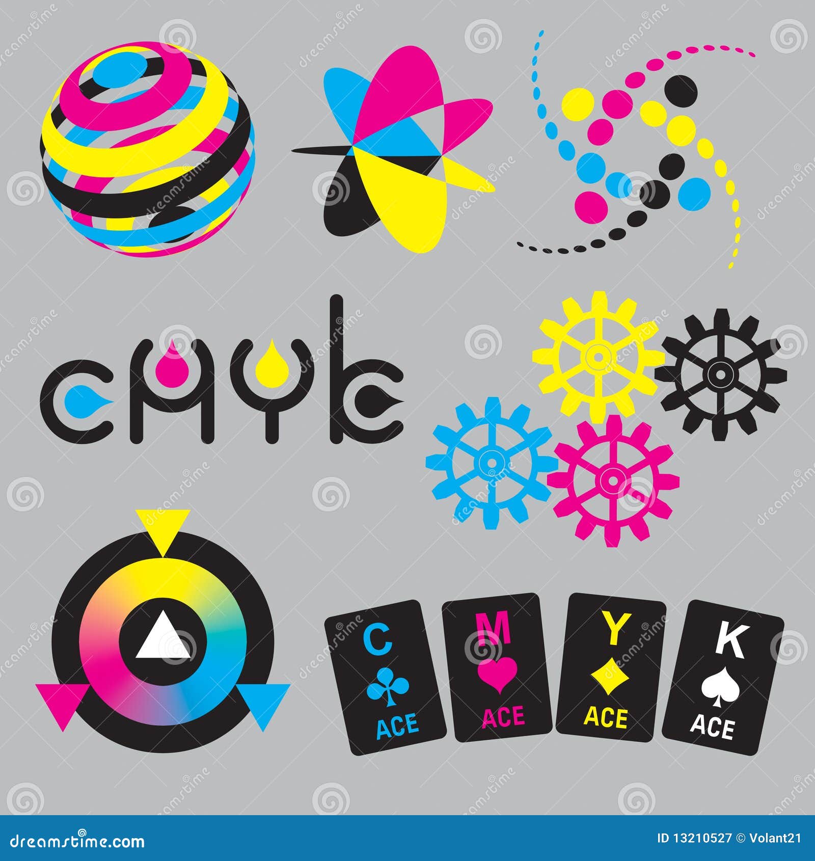 CMYK Concepts and Design Elements Stock Vector - Illustration of card ...
