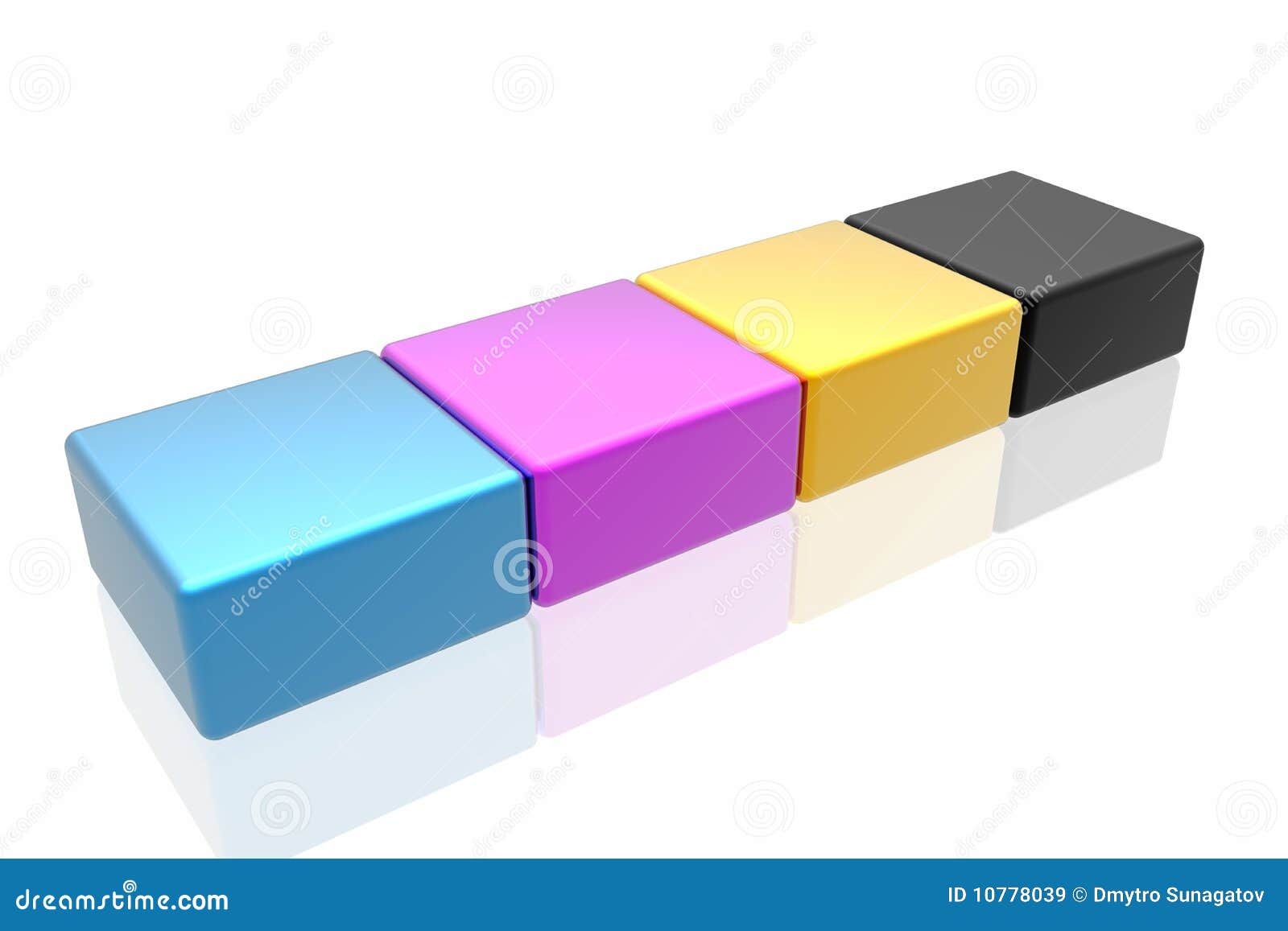 CMYK cubes stock illustration. Illustration of magenta - 10778039