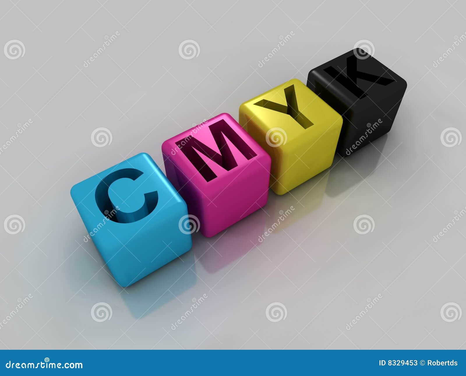 CMYK cubes stock illustration. Illustration of paint, technology - 8329453