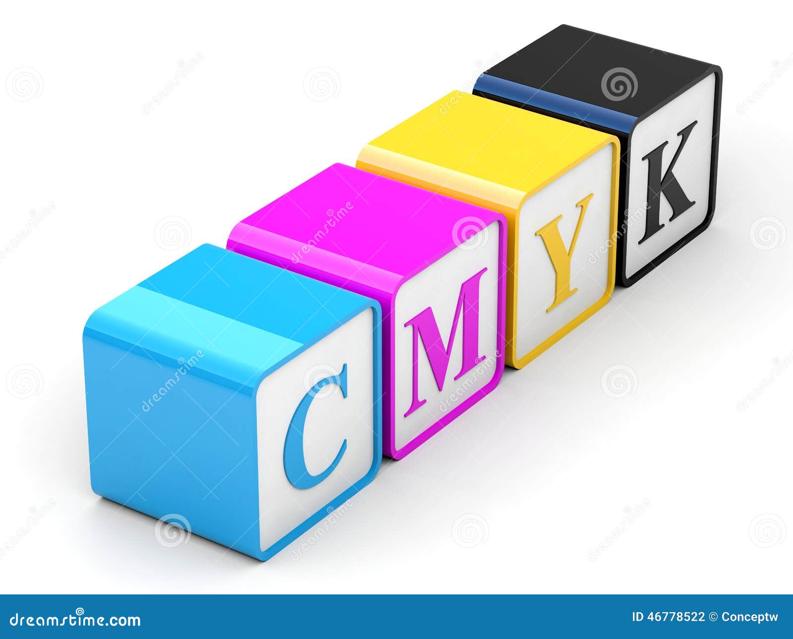 CMYK Cubes Royalty-Free Stock Photography | CartoonDealer.com #9103037