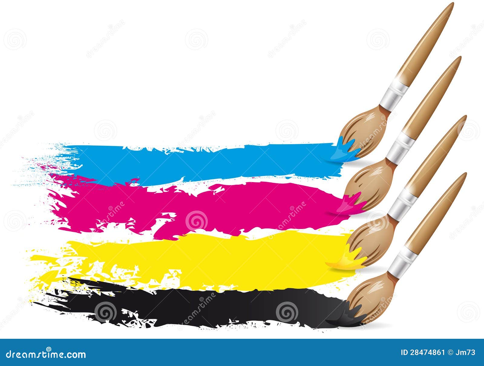 CMYK Design - Brushes and Paint Stock Vector - Illustration of element ...